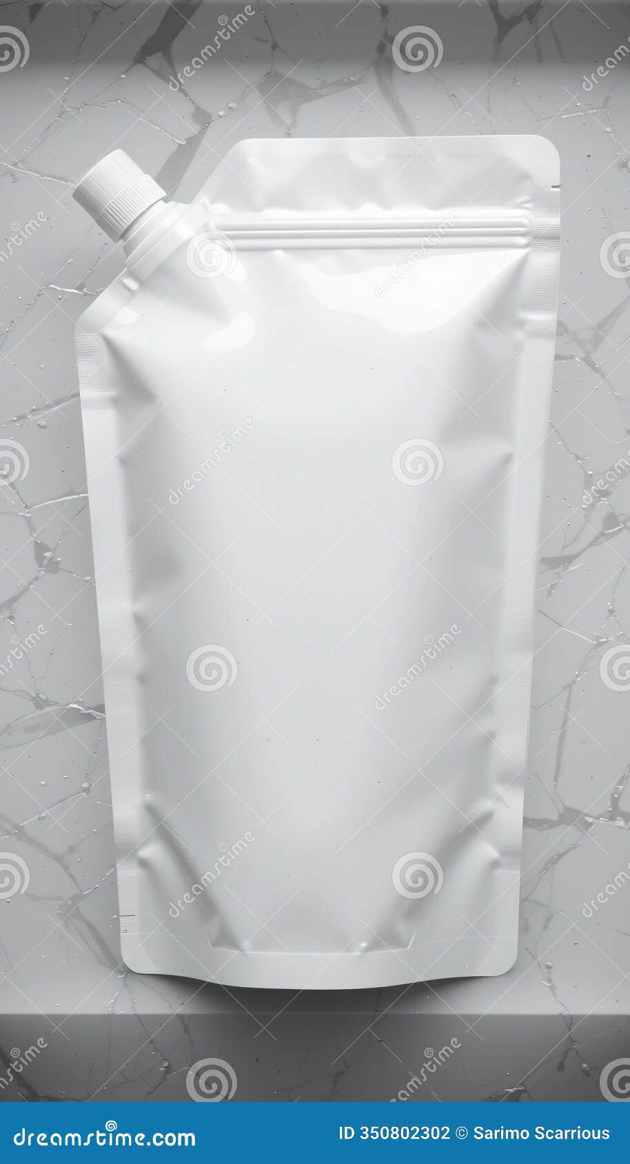 Blank Packaging Pouch Isolated on White Background Stock Illustration ...