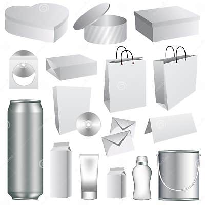 Blank packaging templates stock vector. Illustration of folded - 18132119