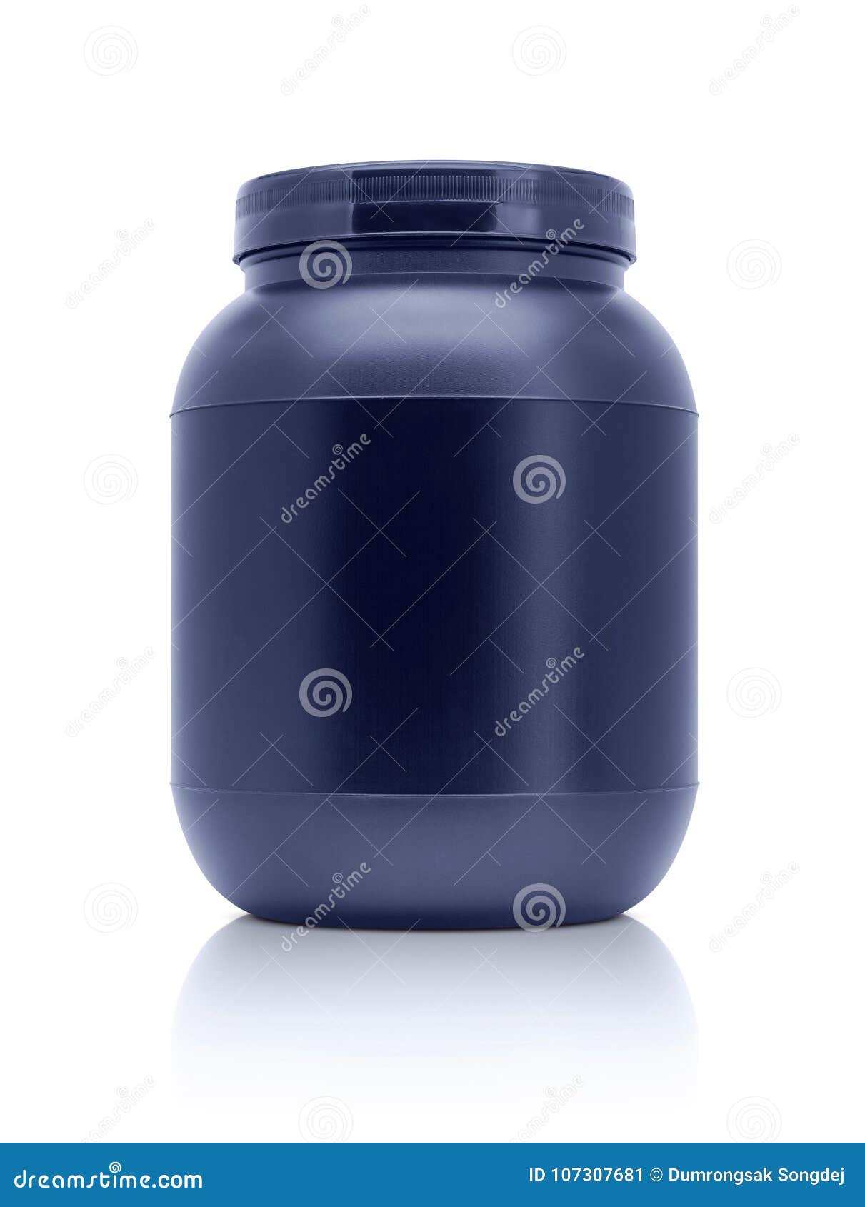 Blank Packaging Whey Protein Blue Plastic Bottle Stock Image - Image of ...