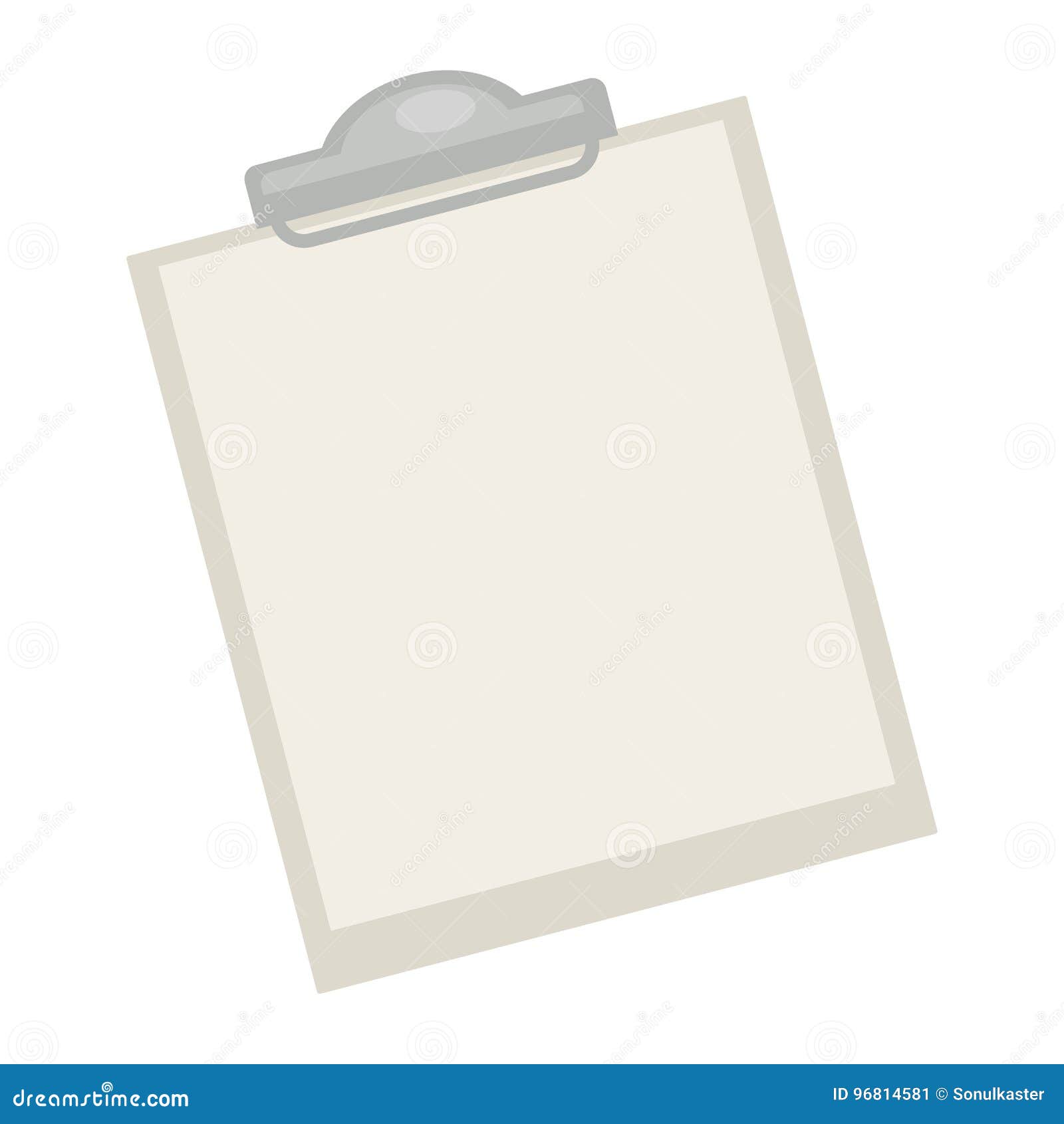 Blank pad with paper stock vector. Illustration of clean - 96814581