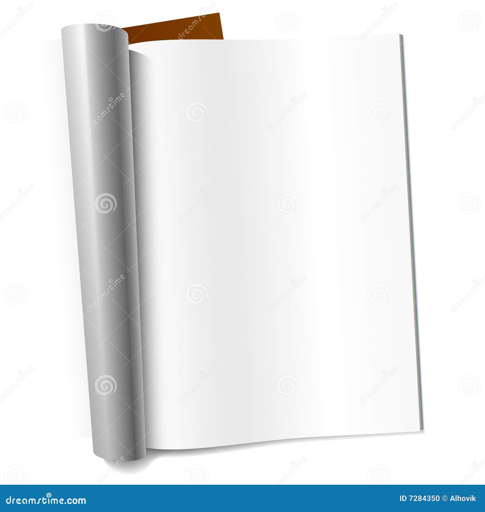 Blank page of magazine stock vector. Illustration of note - 7284350