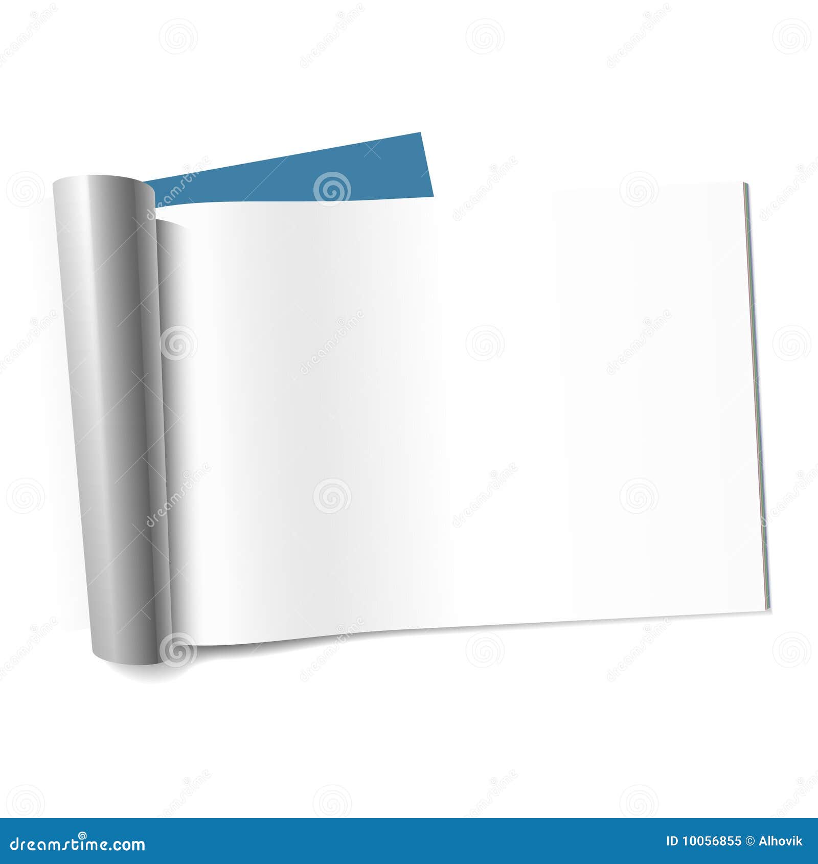 Blank Page of Magazine (landscape) Stock Vector - Illustration of edit ...