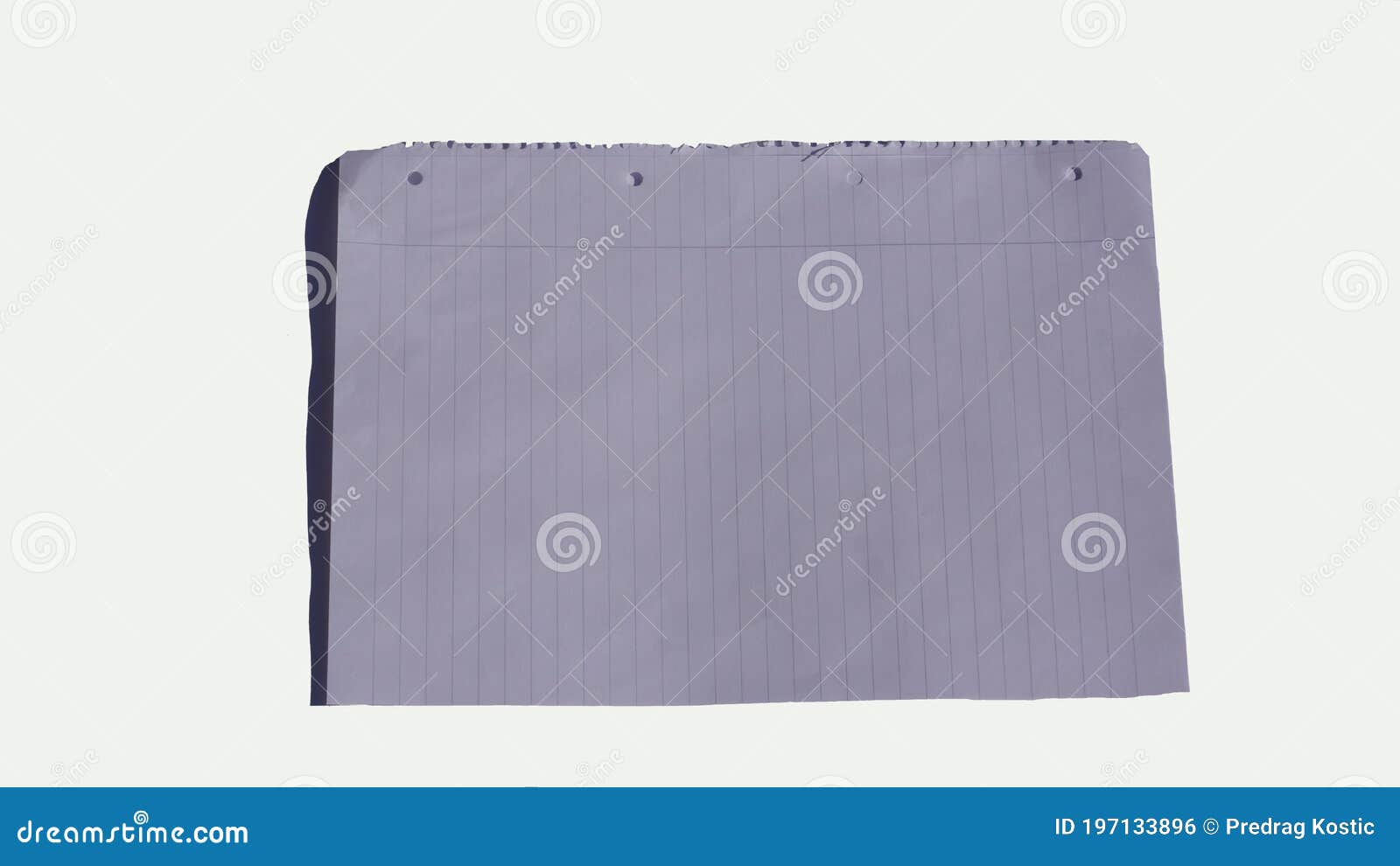 Blank Page Note Paper Empty Isolated on White Background Document Note ...