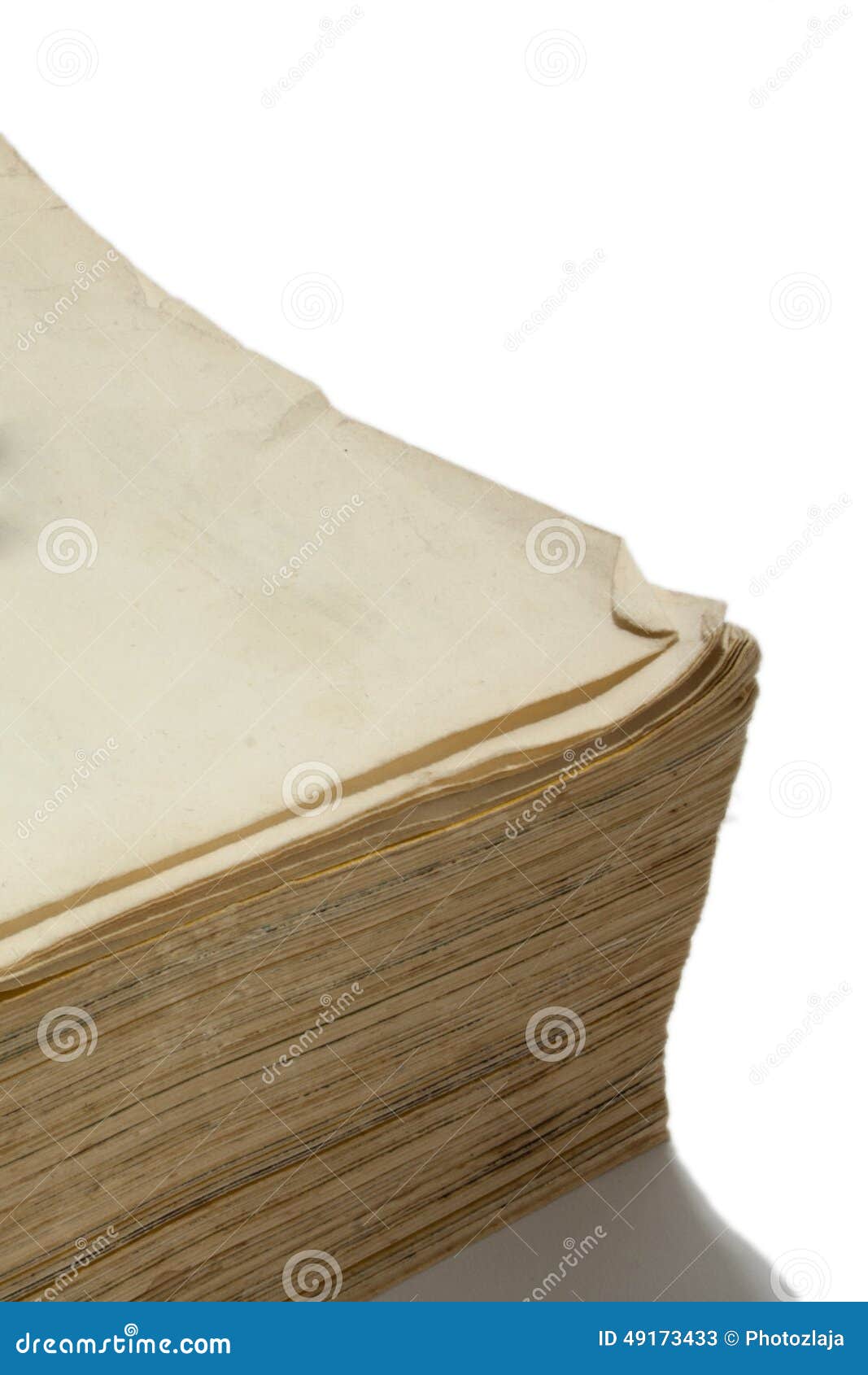 Blank Page of Old Book with Yellow Pages Stock Image - Image of paper ...