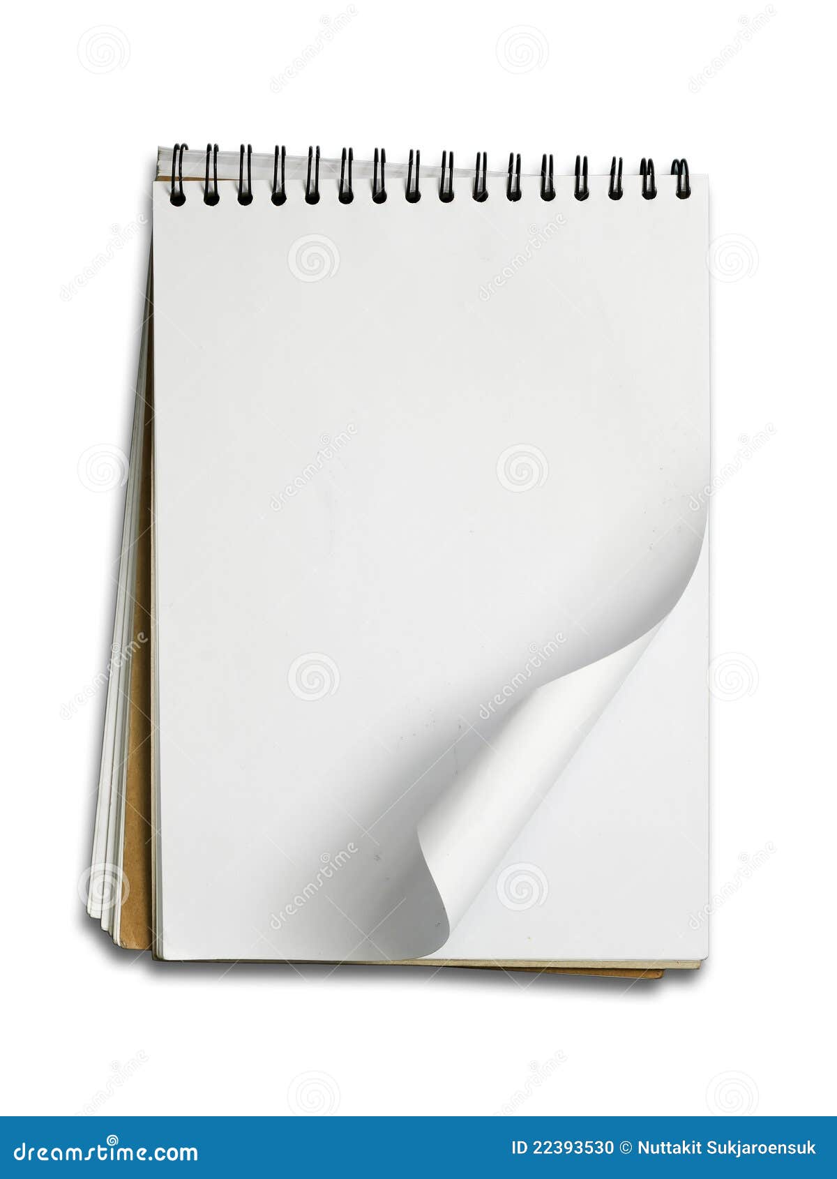 Blank Page Sketch Book Horizontal Stock Photo - Image of study, texture ...