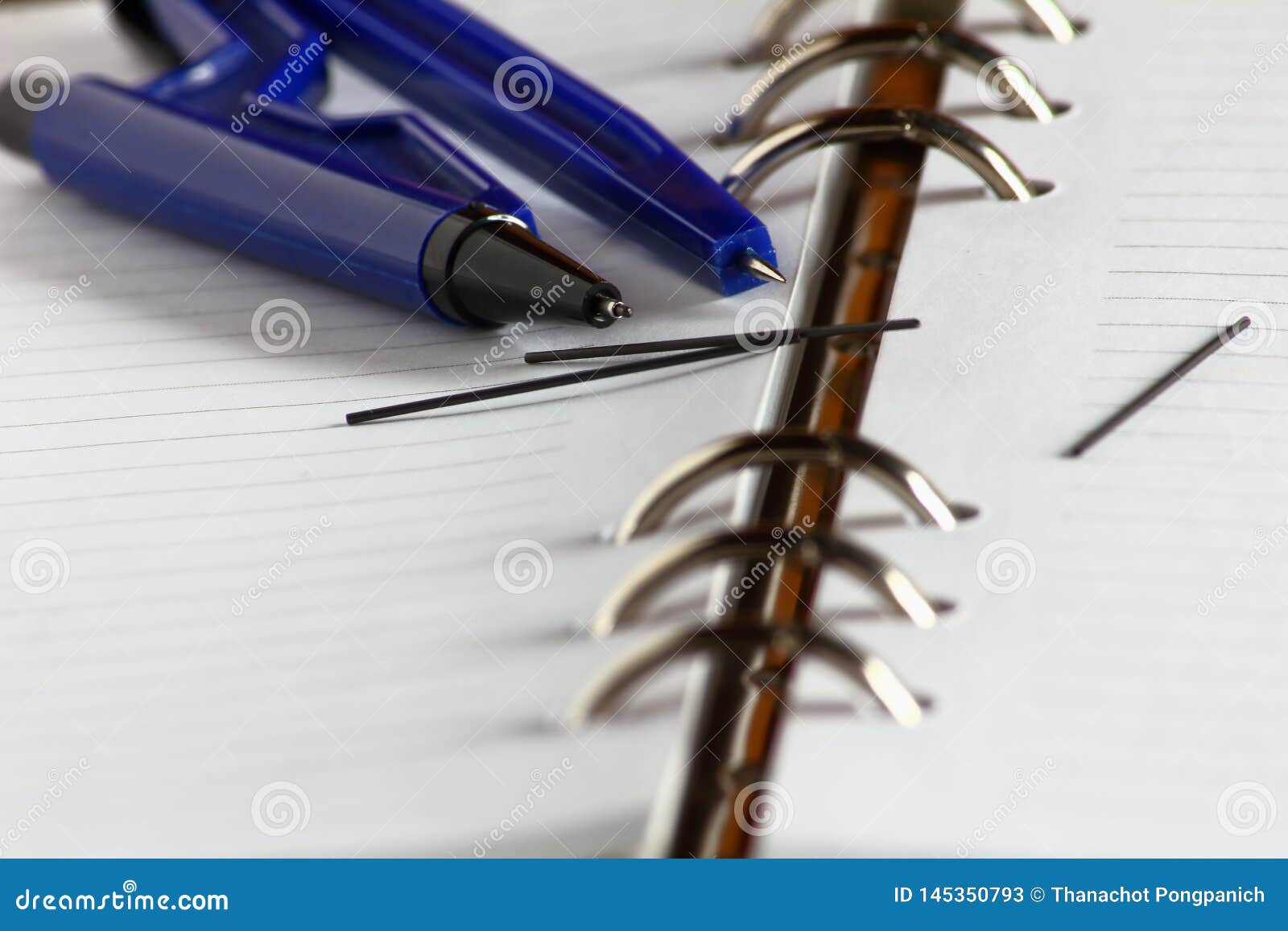 Blank Pages with Lines of Open Notebook Diary Stock Image - Image of ...