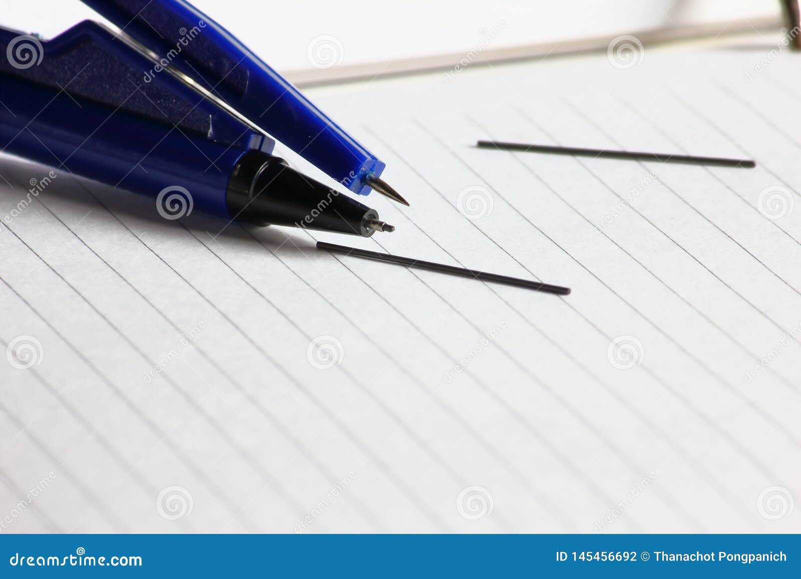 Blank Pages with Lines of Open Notebook Diary Stock Photo - Image of ...