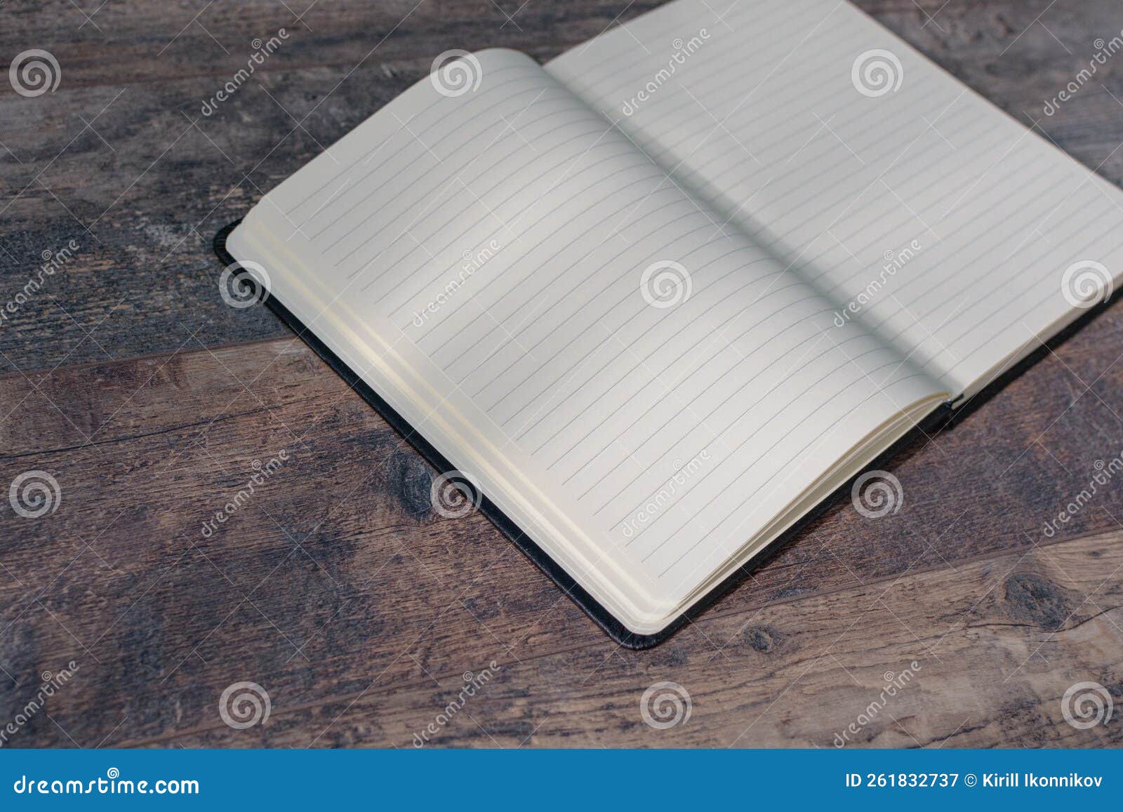 Blank Pages for Text in an Old Notebook. on an Old Texture Table Stock ...