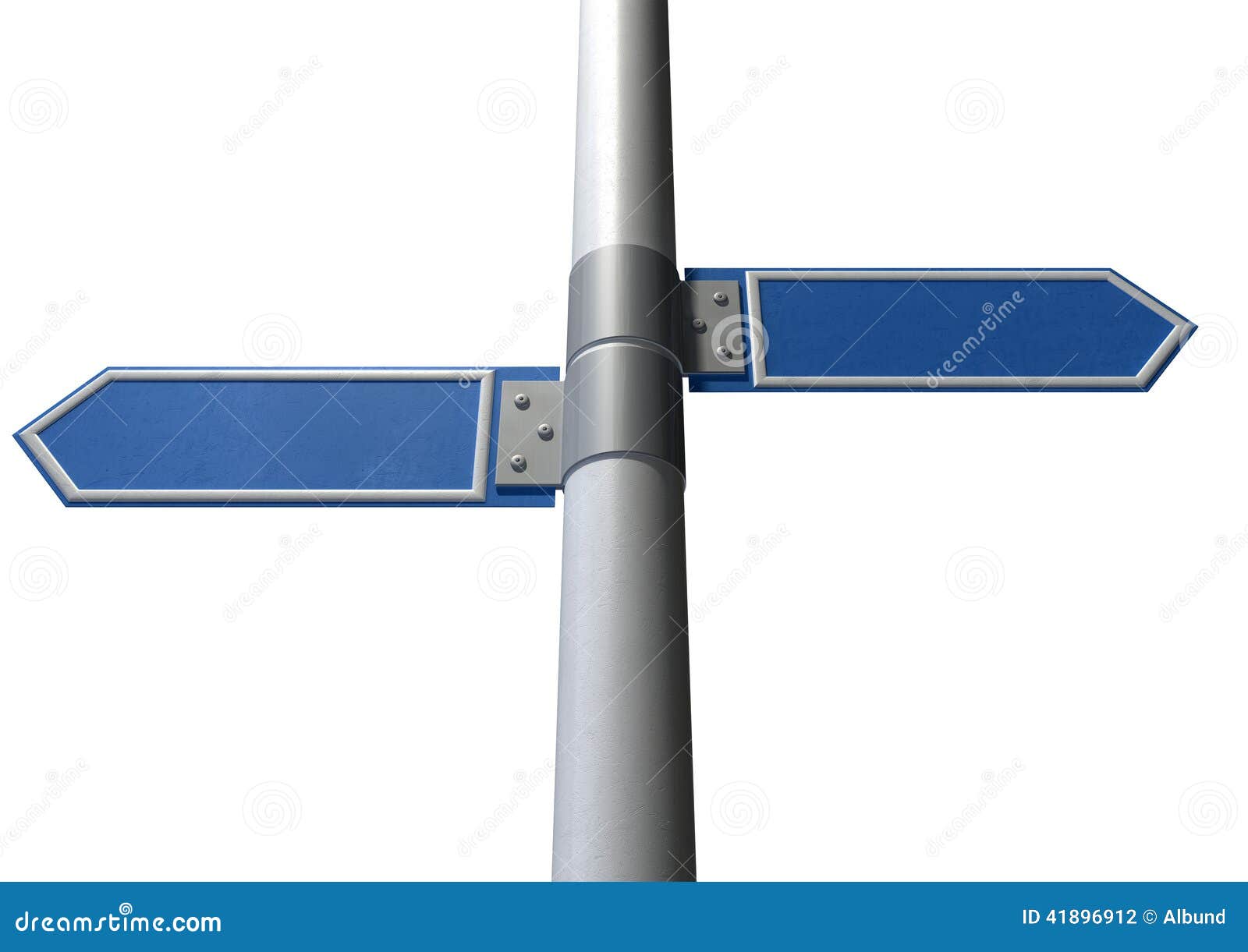 Blank Pair Pointing Signs stock photo. Image of word - 41896912