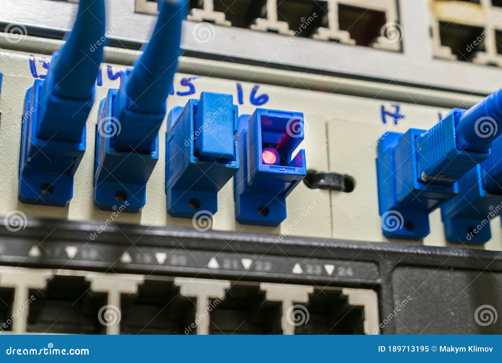 With a Blank Panel Optical Port Shines a Laser Beam Stock Image - Image ...