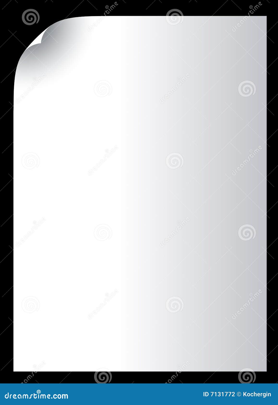 Blank paper stock vector. Illustration of object, next - 7131772