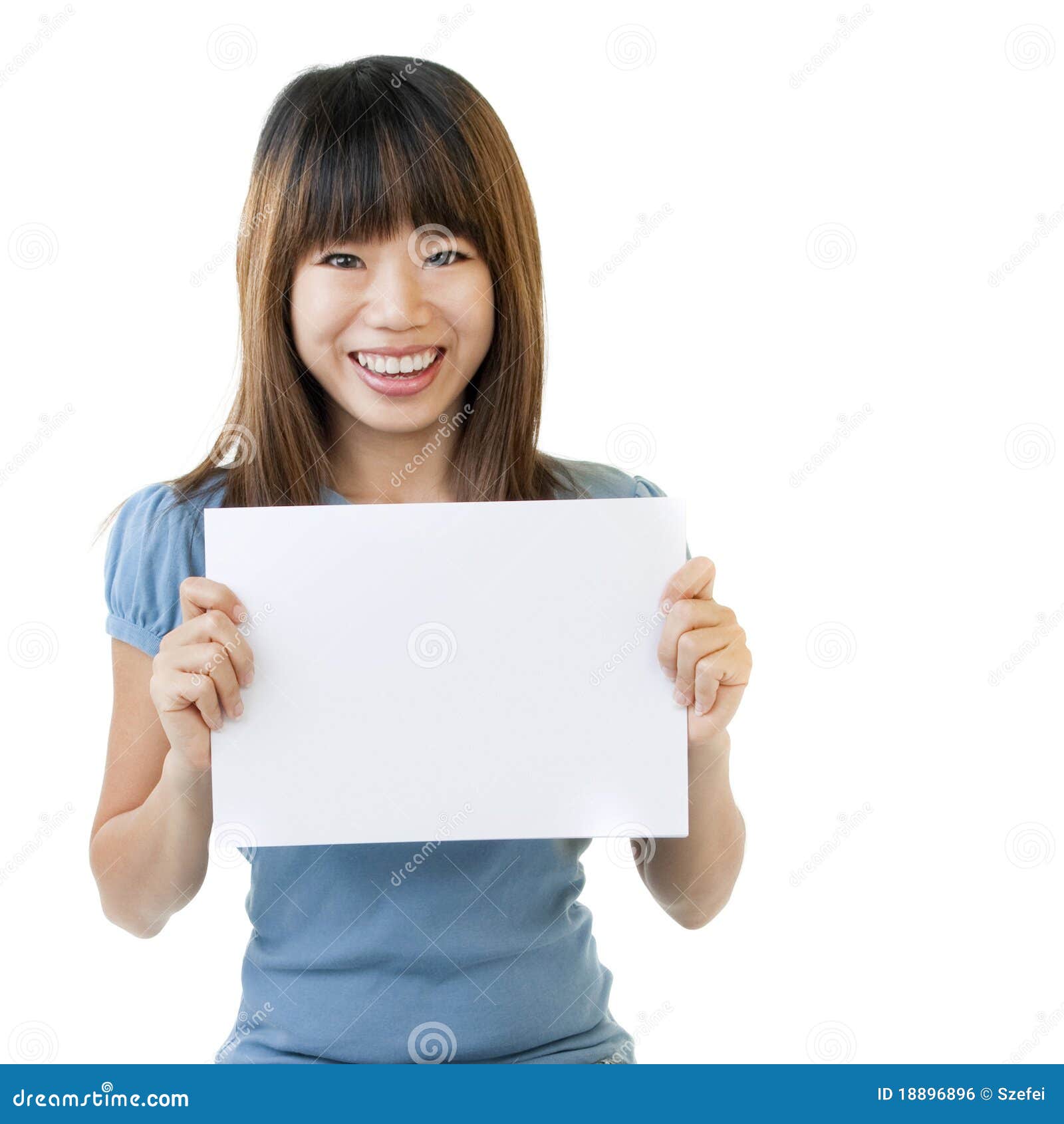 Blank Paper for Advertisment Stock Photo - Image of isolated, looking ...