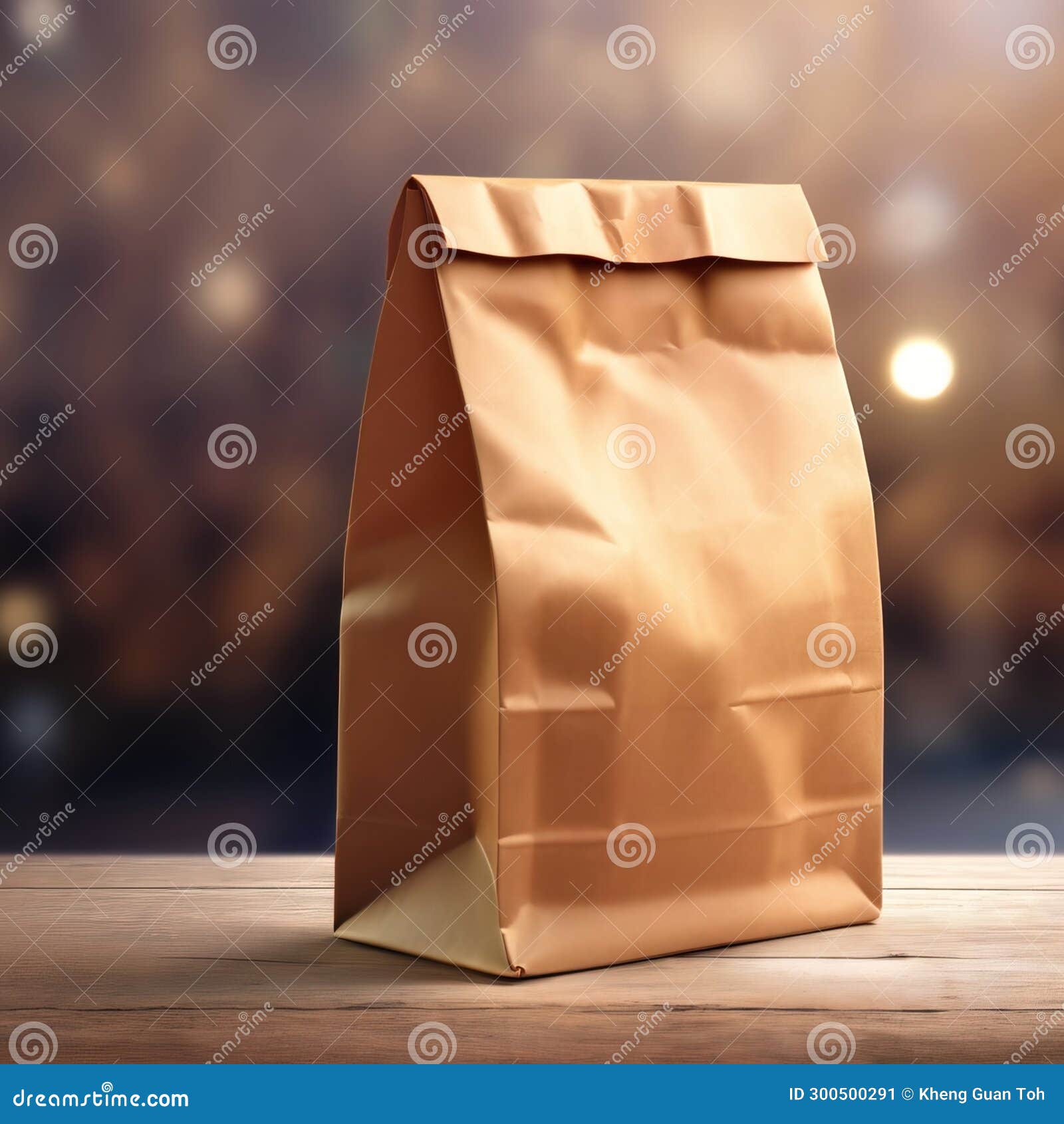 Blank Paper Bag Container, Generic Product Packaging Mockup Stock ...
