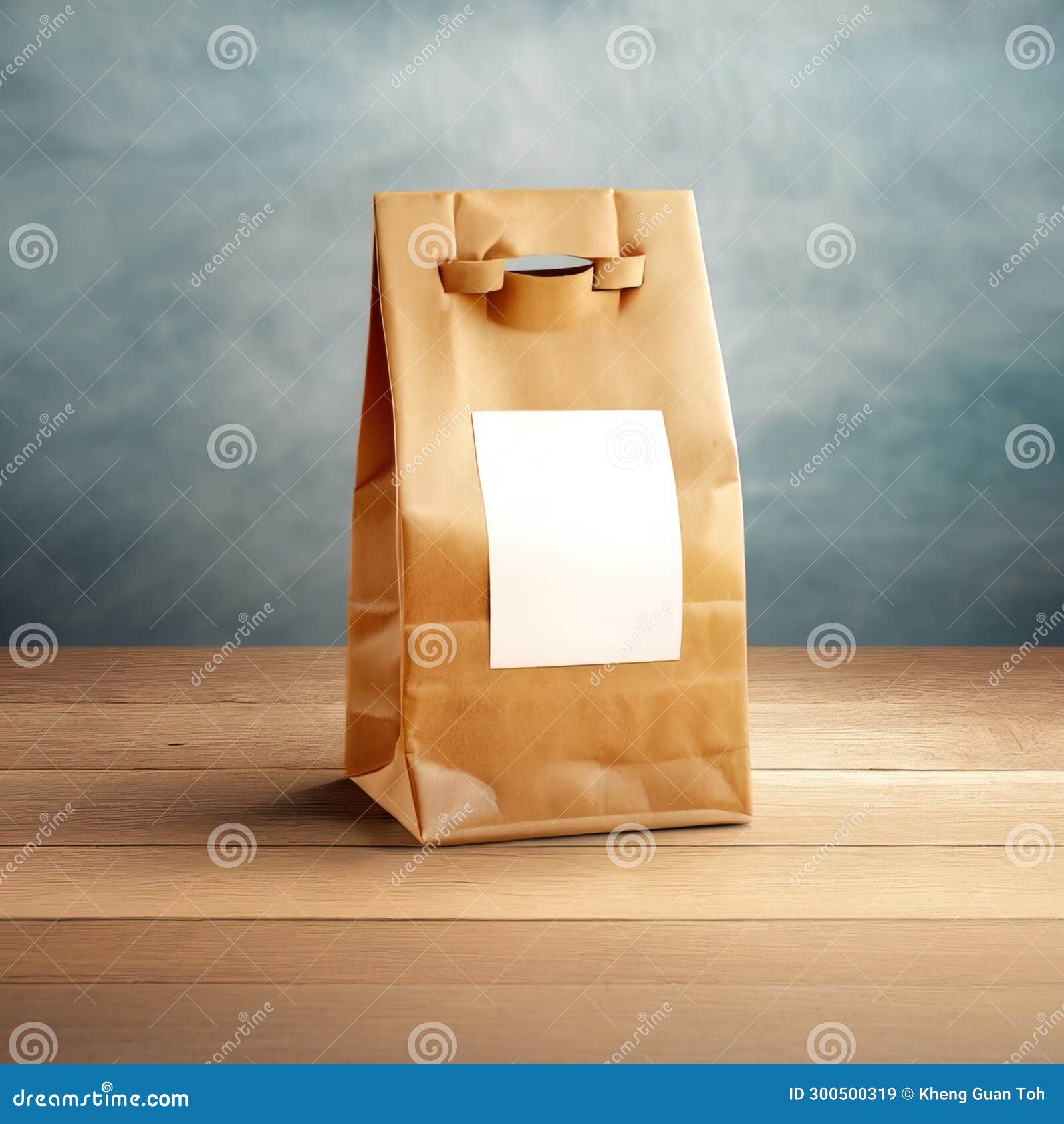 Blank Paper Bag Container, Generic Product Packaging Mockup Stock ...