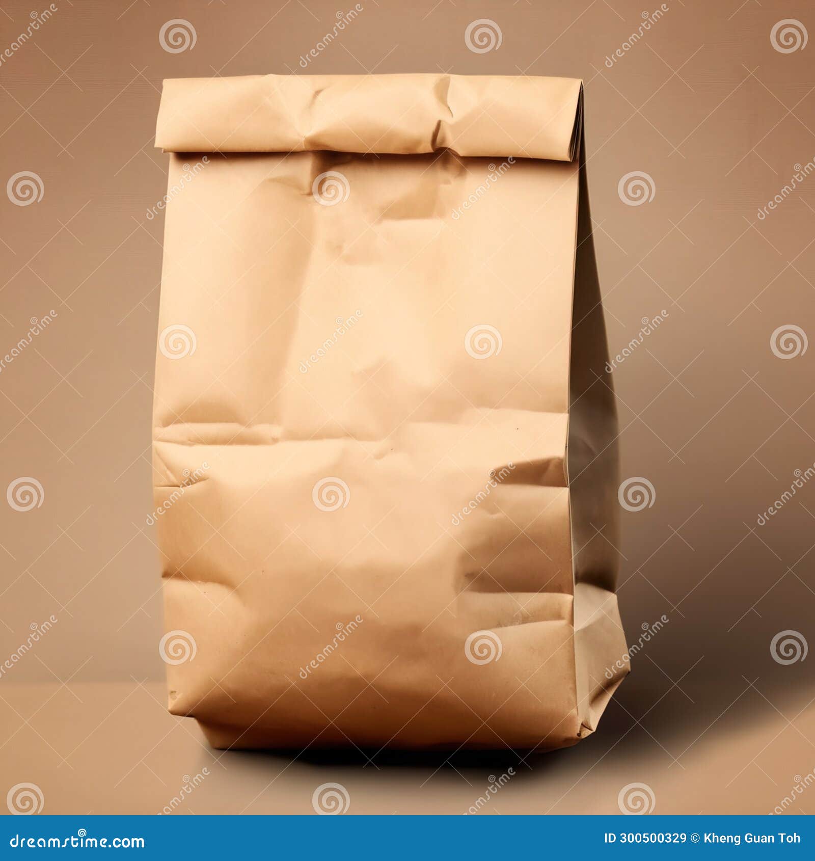 Blank Paper Bag Container, Generic Product Packaging Mockup Stock ...