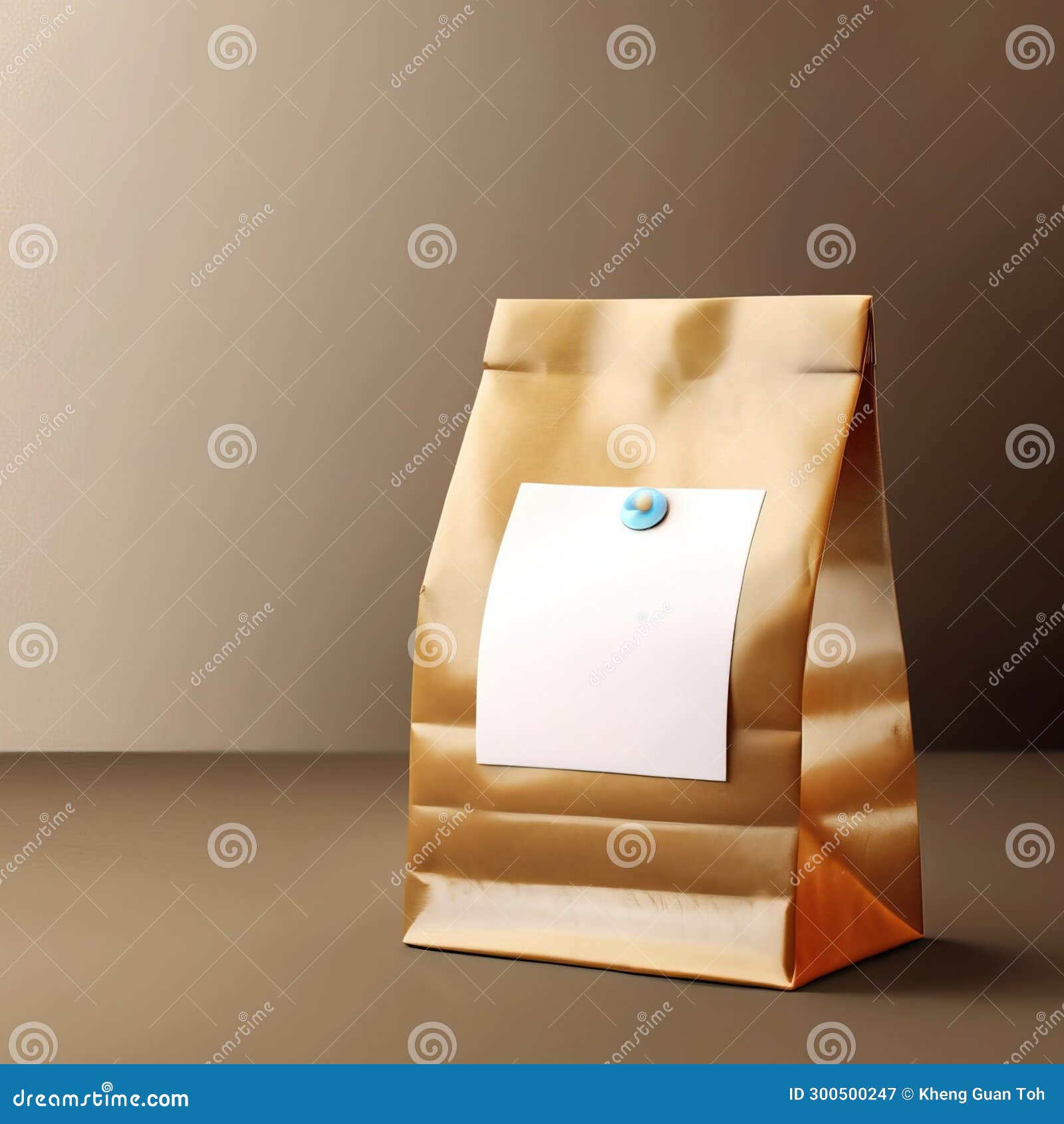 Blank Paper Bag Container, Generic Product Packaging Mockup Stock ...