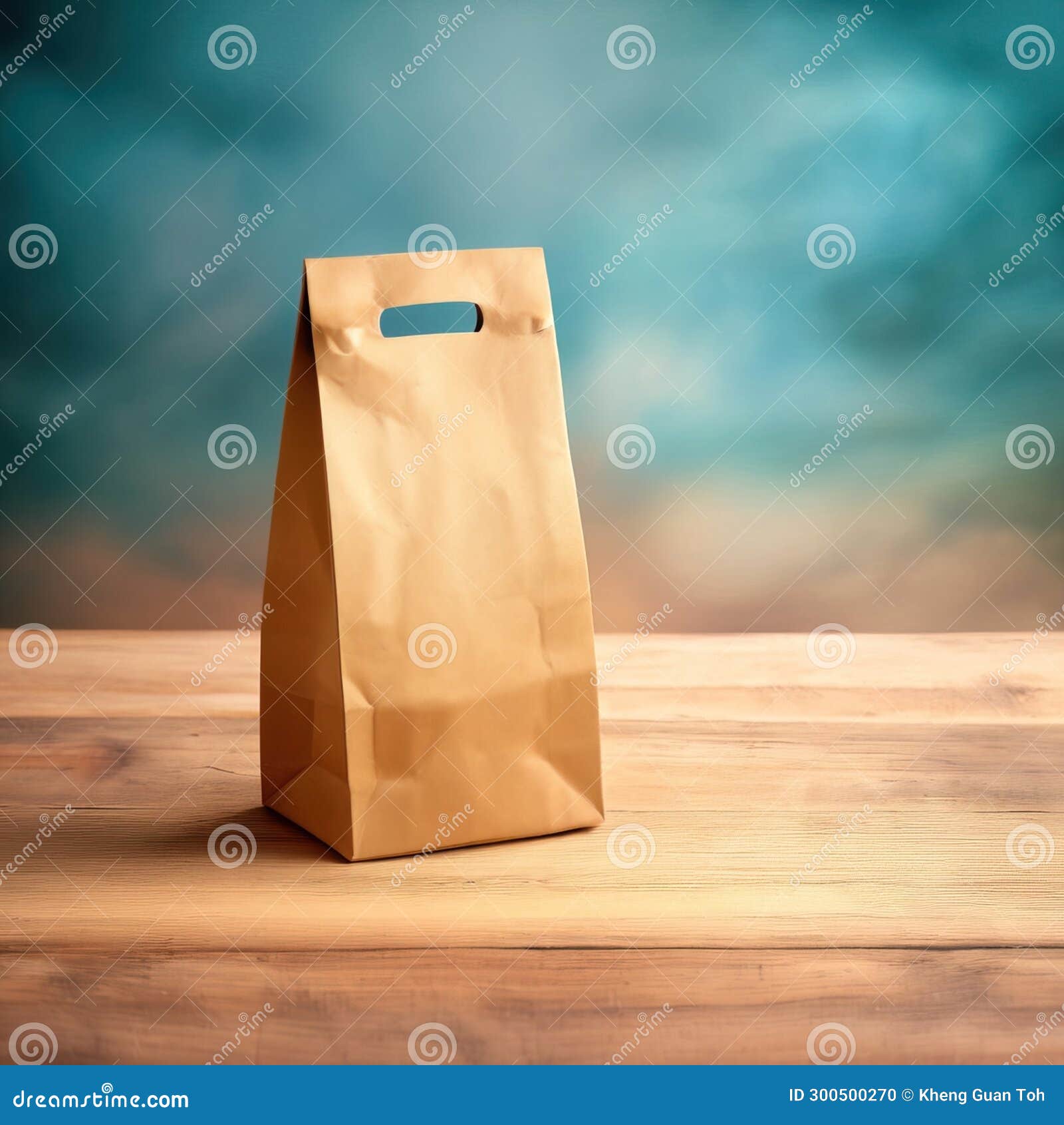 Blank Paper Bag Container, Generic Product Packaging Mockup Stock ...