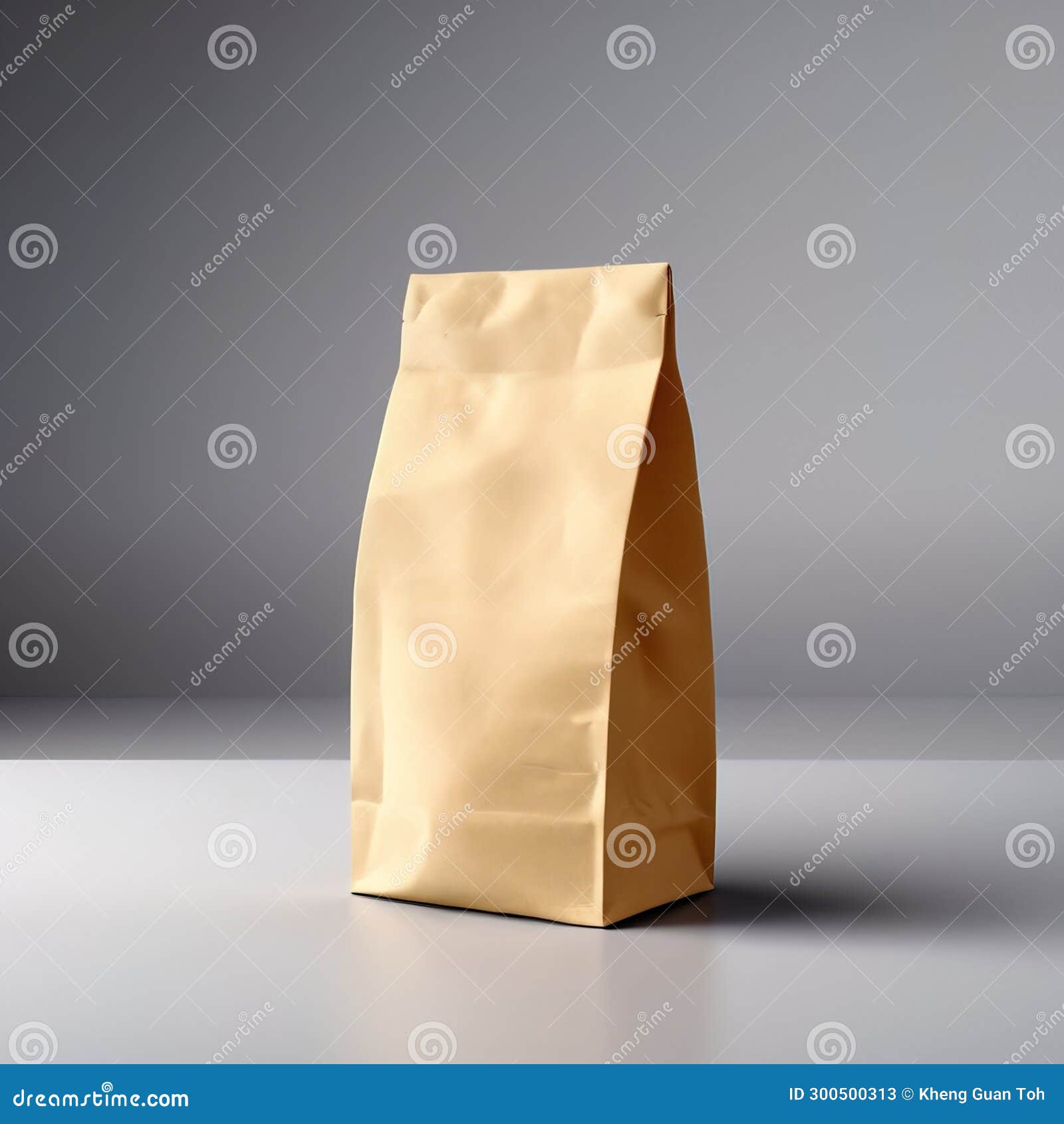 Blank Paper Bag Container, Generic Product Packaging Mockup Stock ...
