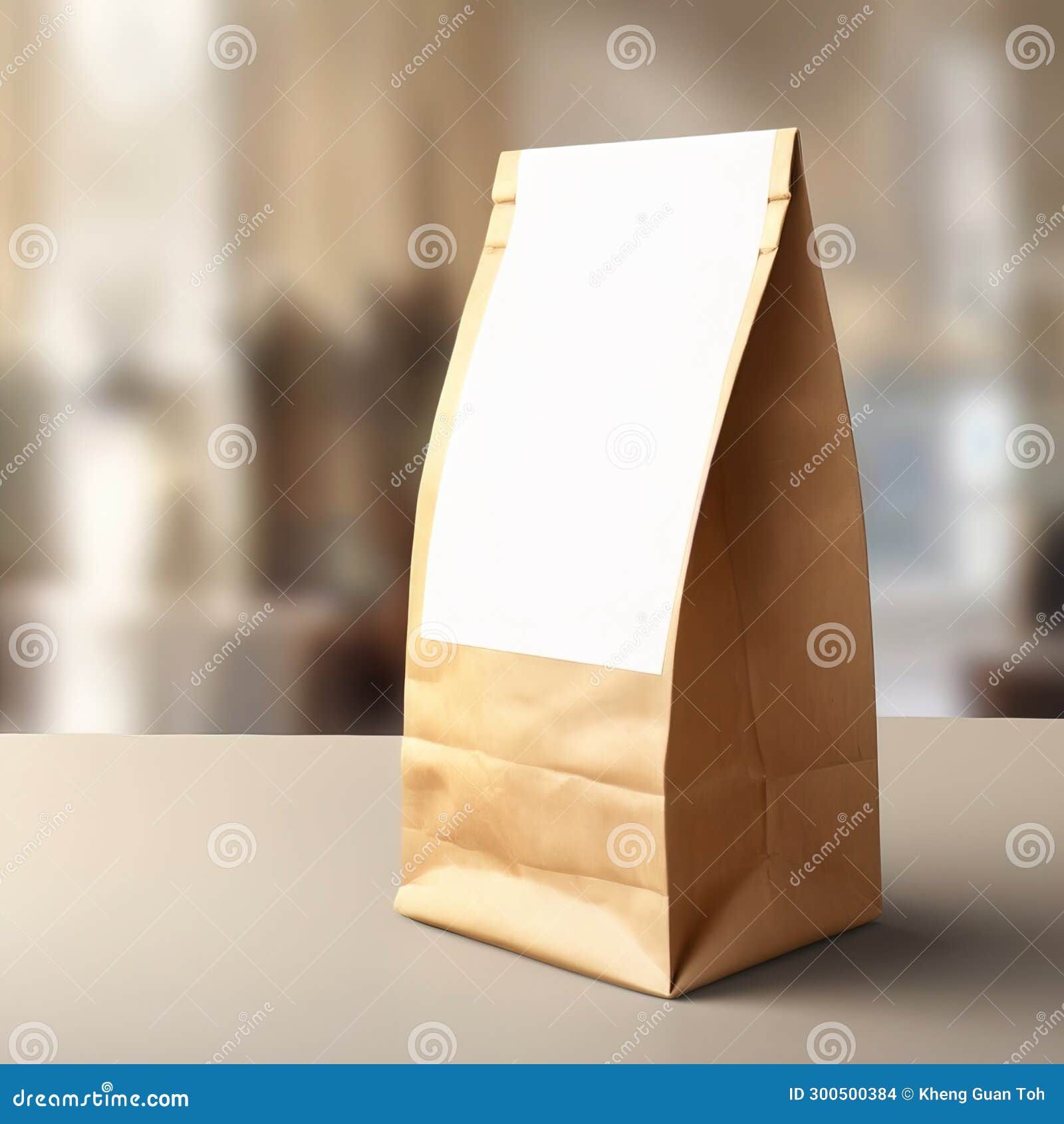 Blank Paper Bag Container, Generic Product Packaging Mockup Stock ...