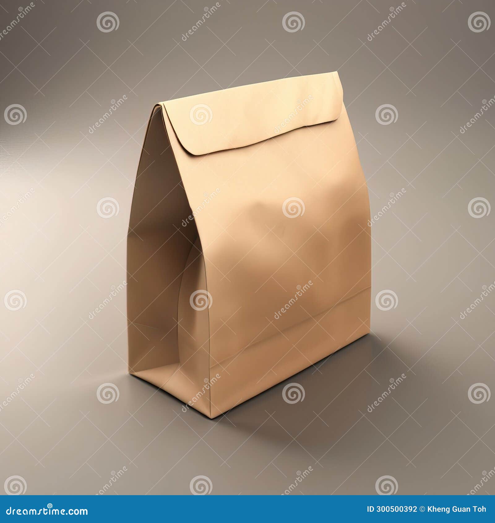 Blank Paper Bag Container, Generic Product Packaging Mockup Stock ...