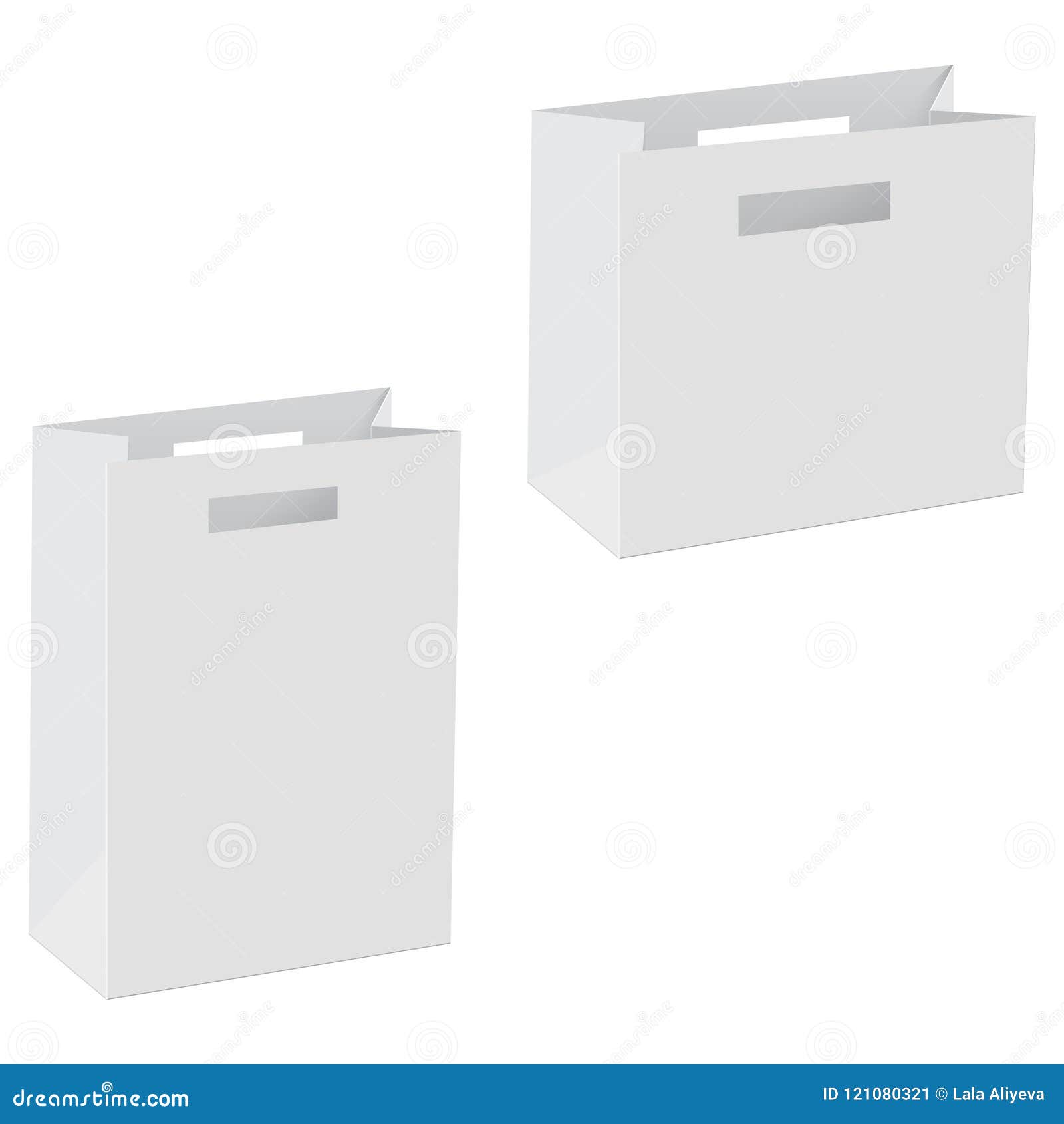Blank Of Paper Bag Template. Vector. Stock Vector - Illustration of ...