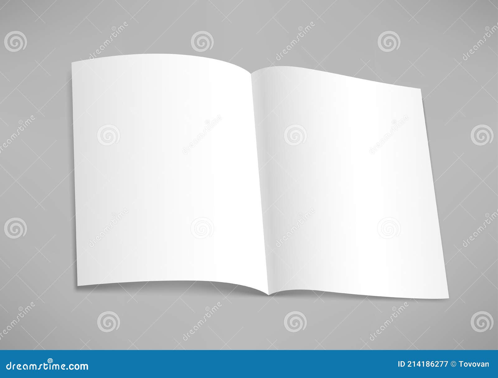 Blank Paper Book on Grey Background Stock Vector - Illustration of ...