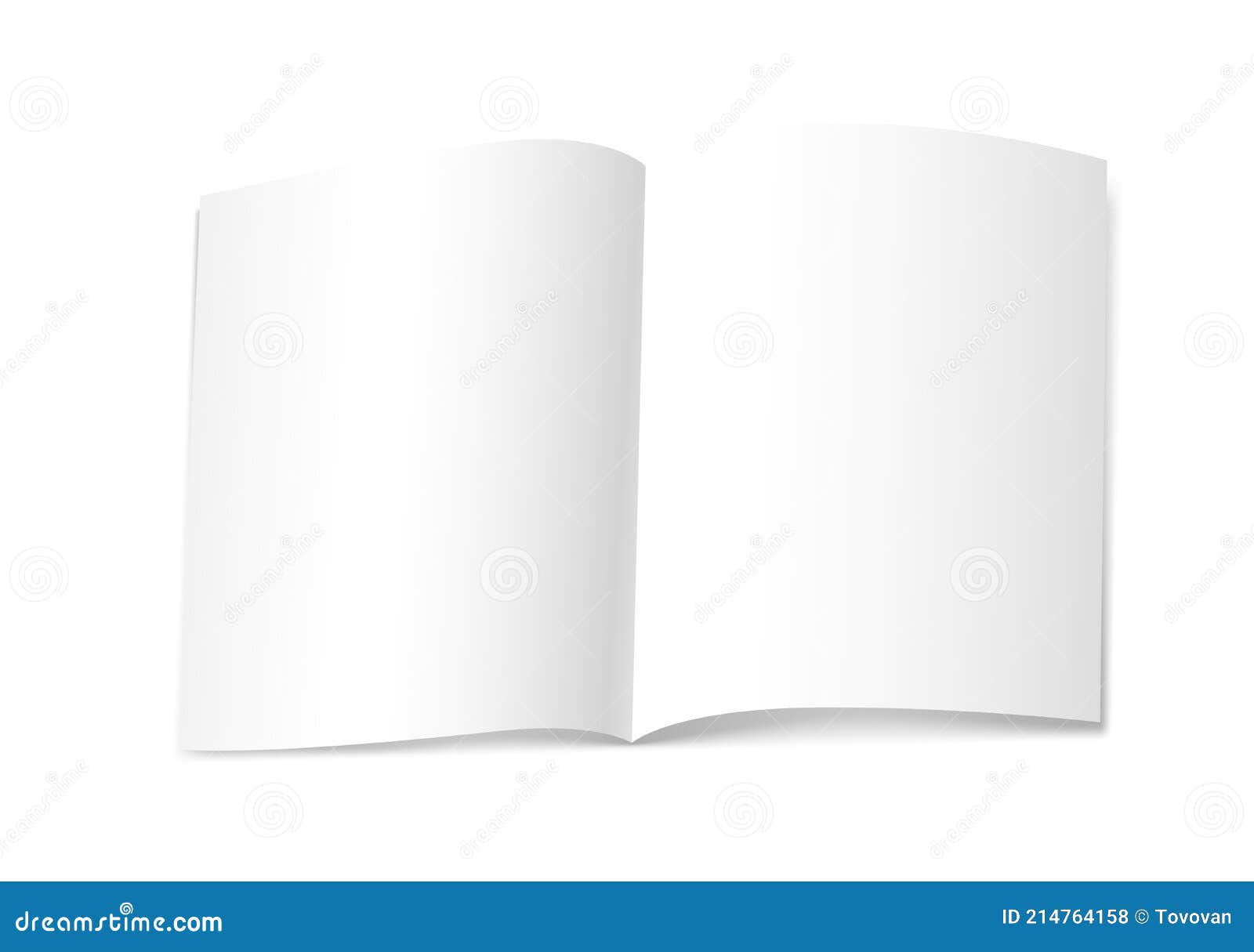 Blank Paper Book Isolated on White Background Stock Vector ...