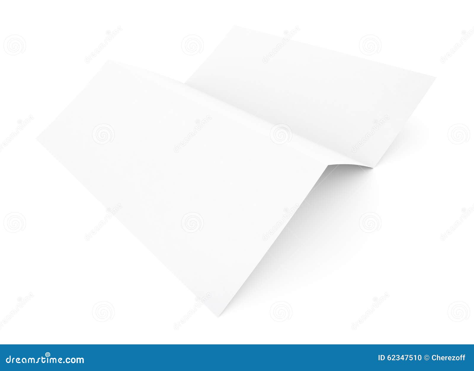 Blank Paper Booklet on White Background Stock Photo - Image of ...