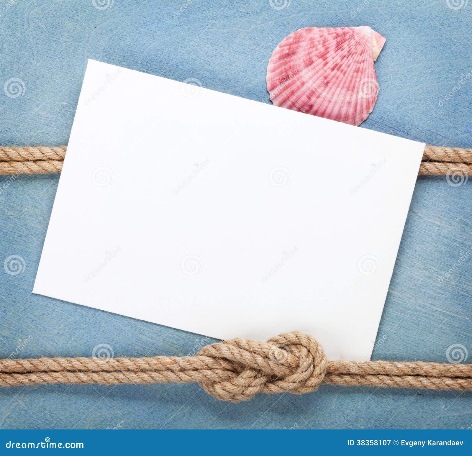 Blank Paper Card with Ship Rope Stock Image - Image of design, timber ...