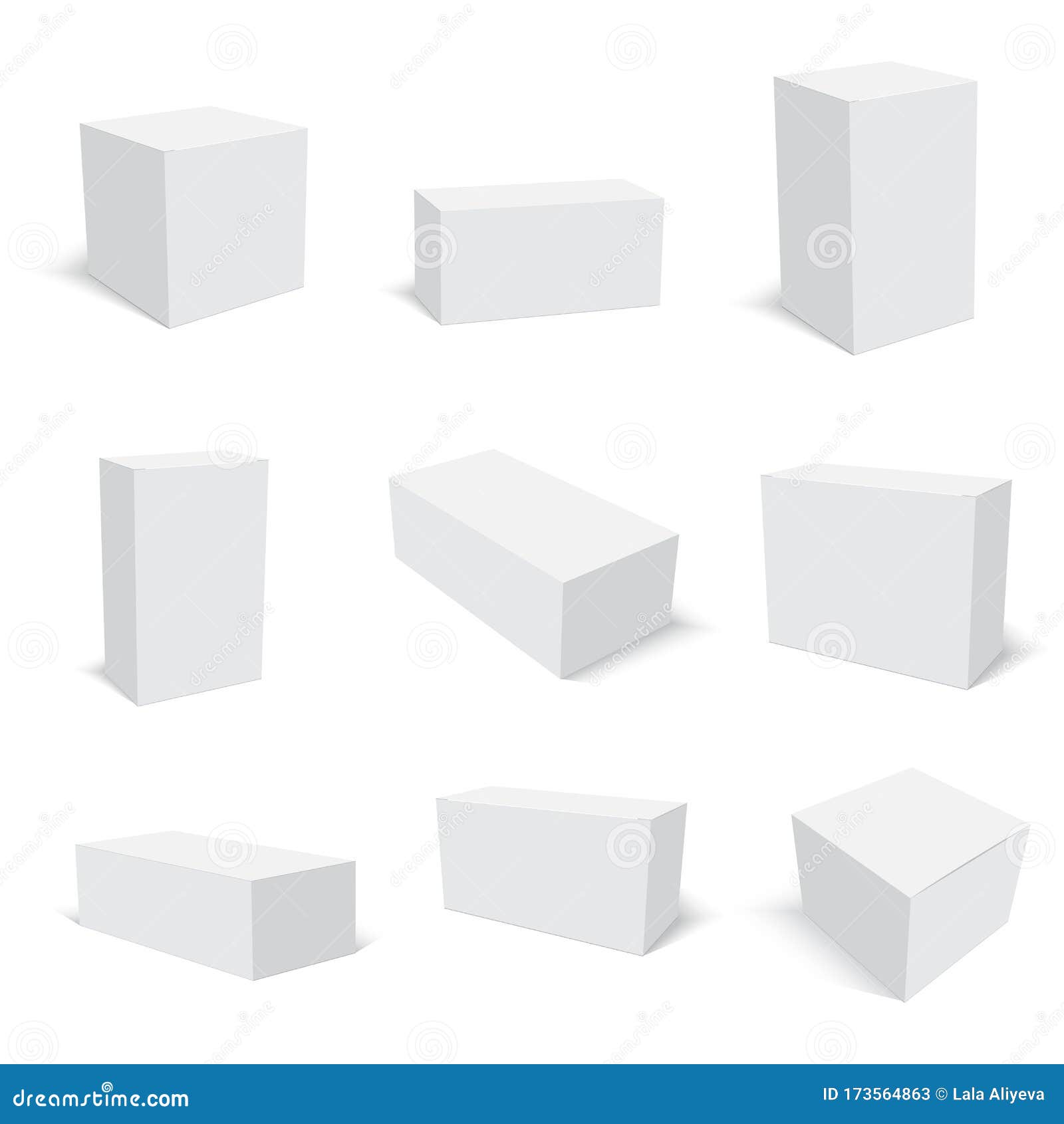 Blank Paper or Cardboard Box Packing. Vector Stock Illustration ...