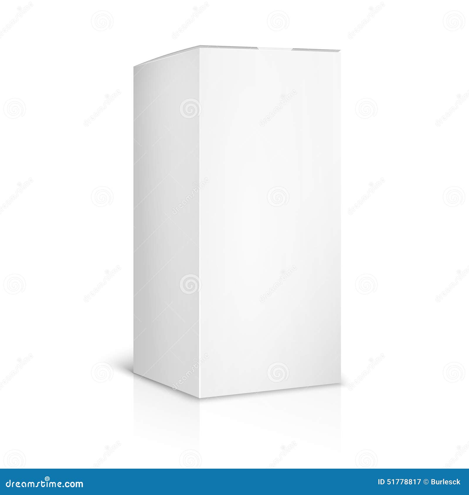 Blank Paper or Cardboard Box Template on White Stock Vector ...