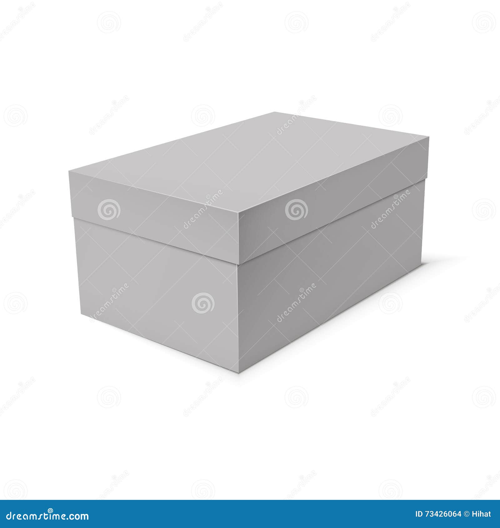 Blank Paper or Cardboard Box Template Stock Vector - Illustration of ...