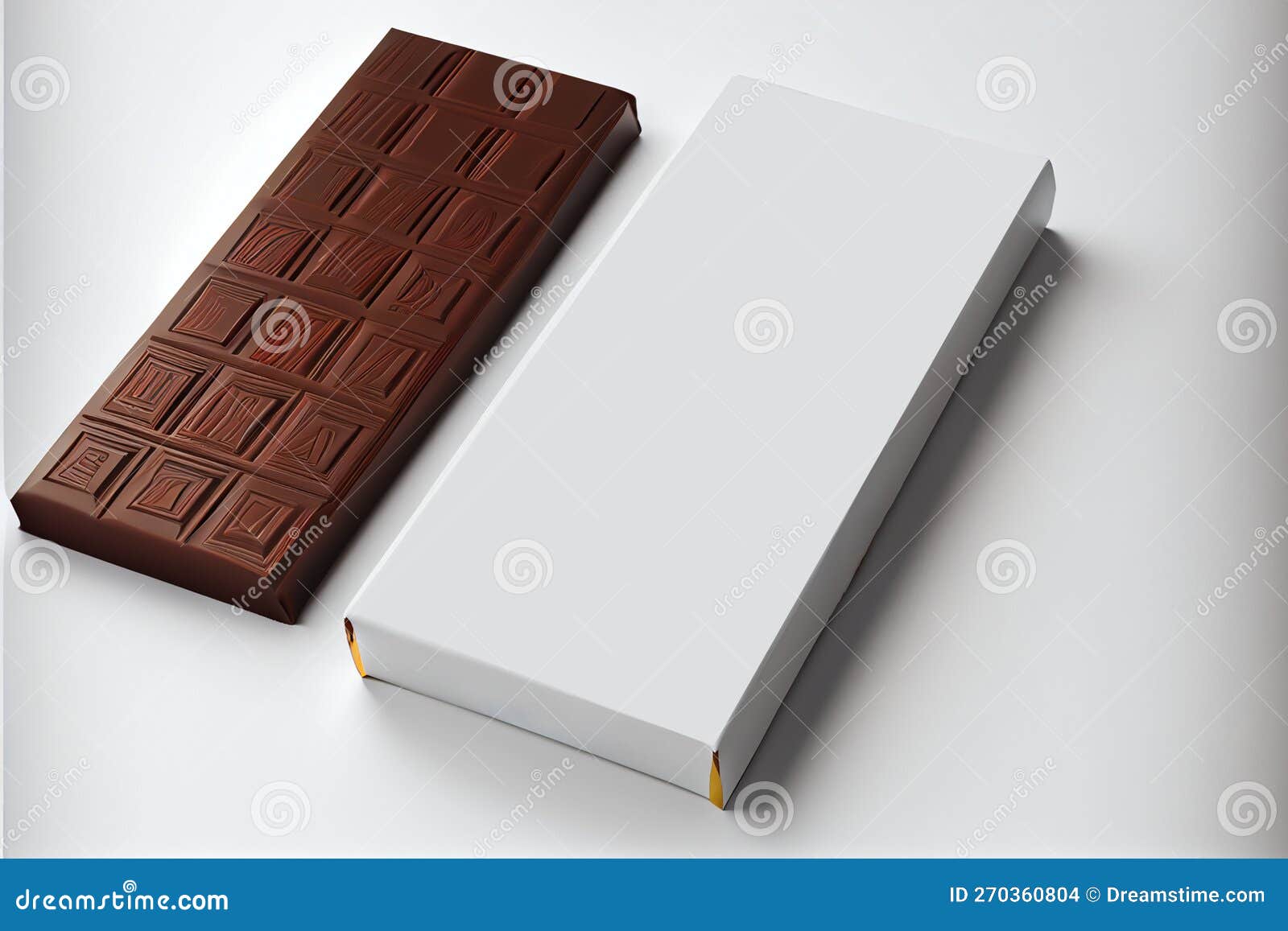 Blank Paper Chocolate Package Isolated on White, AI Generated Stock ...