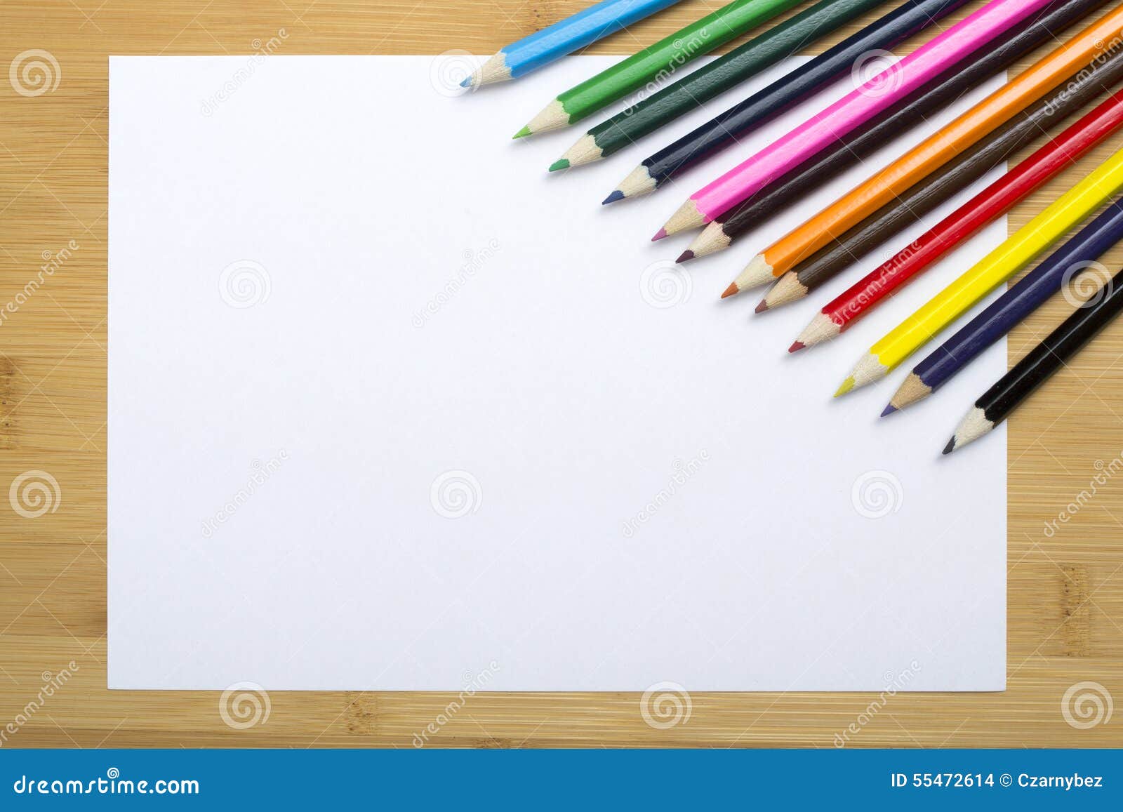 Blank Paper and Colorful Crayons Stock Photo - Image of montessori ...