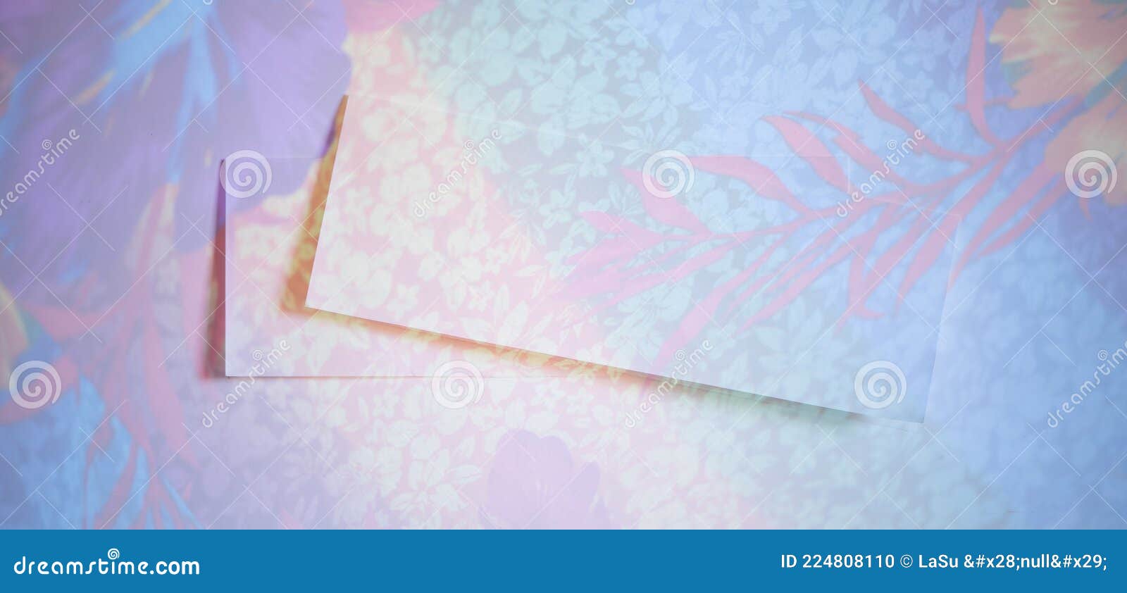 Blank Paper and a Colorful Nature Background Stock Photo - Image of ...