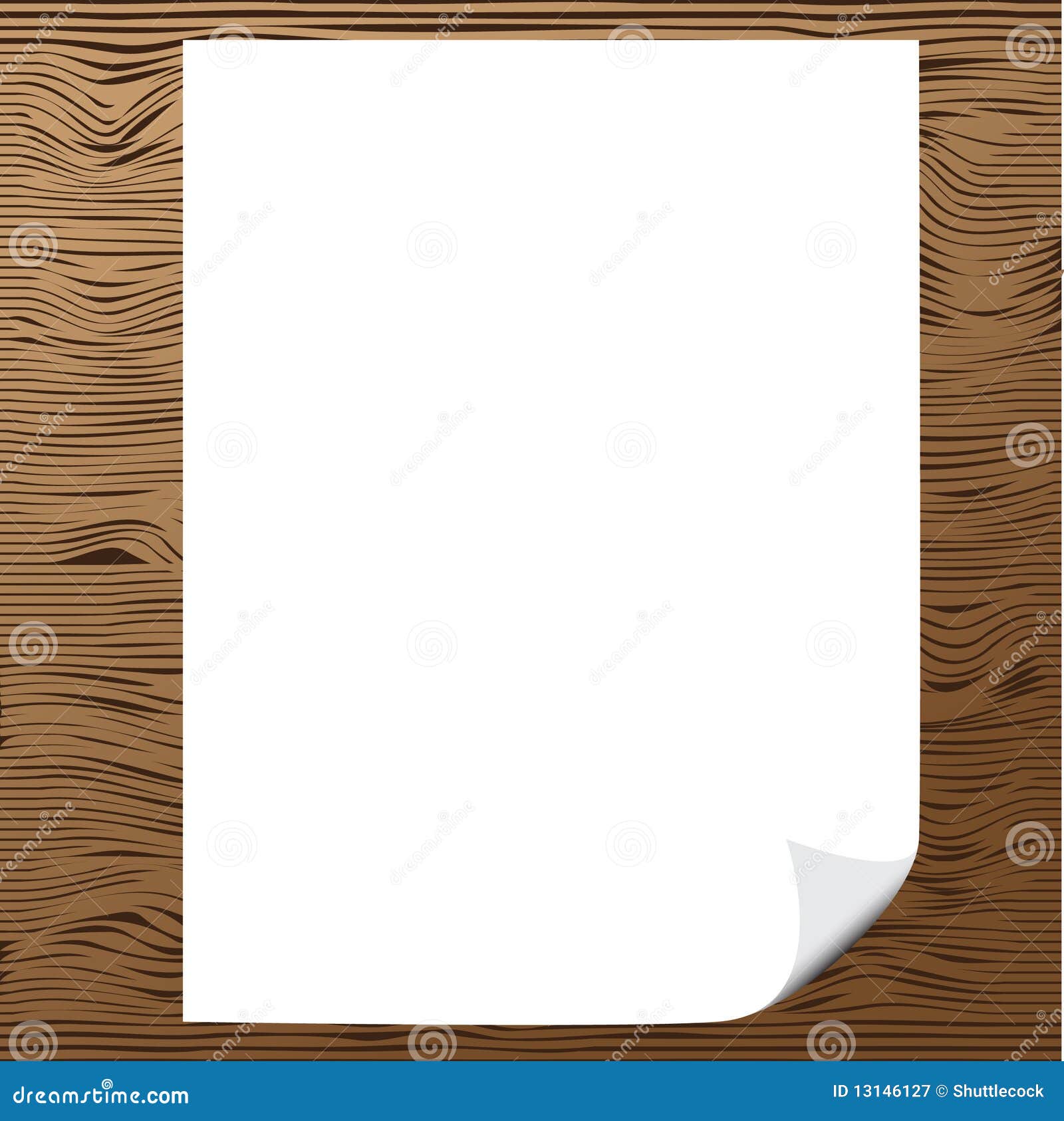 Blank Paper with Corner Curl Stock Vector - Illustration of curve ...