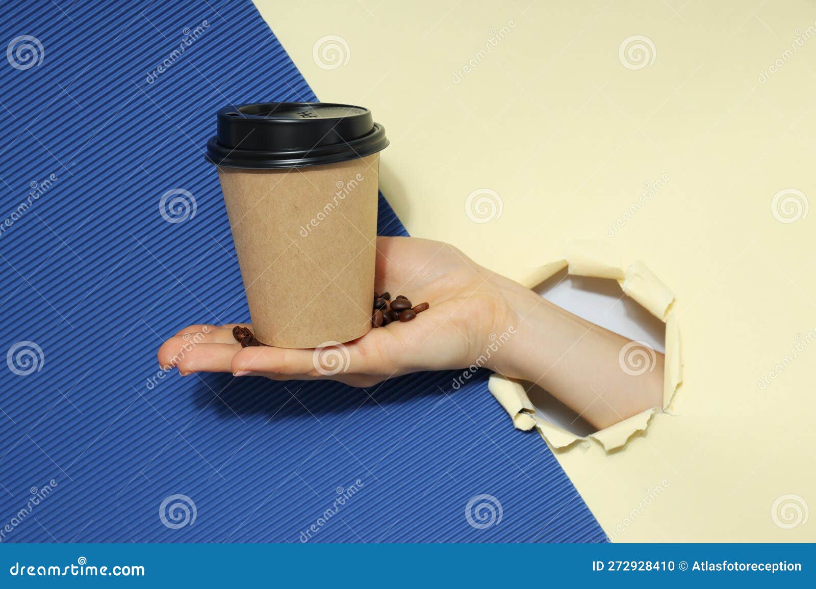 Blank Paper Cup, Composition for Delivery and Take Away Concept Stock ...