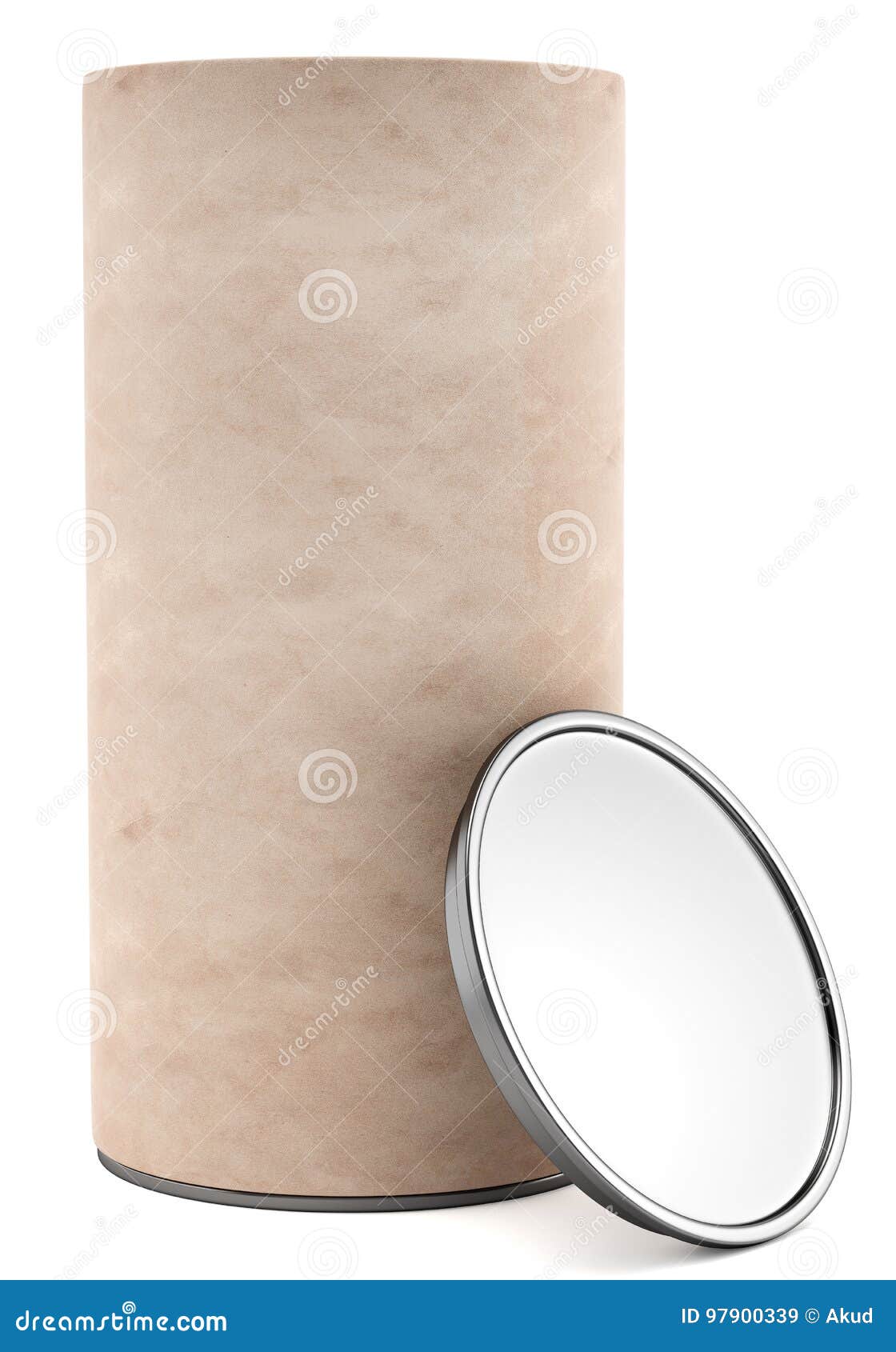 Cylindrical Package For Chips, Tea Or Wine. Realistic Vector Mockup Set ...