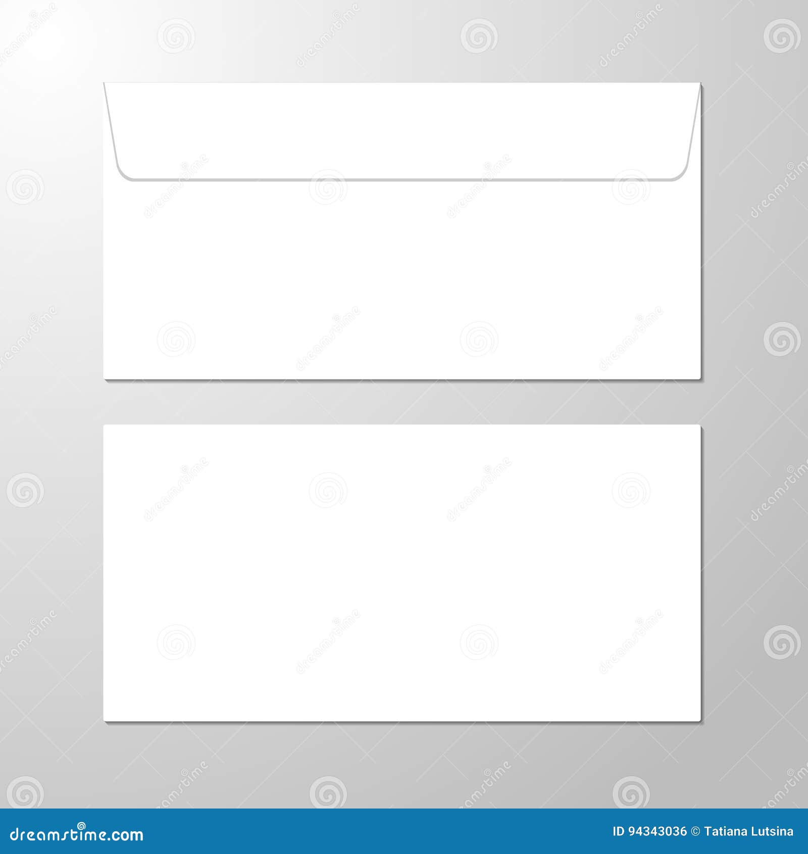 Blank Paper Envelopes for Your Design. Stock Vector - Illustration of ...