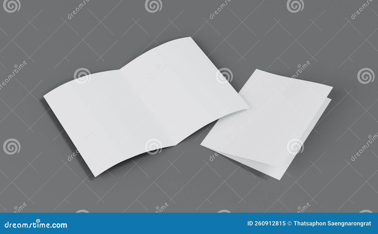 Blank Paper A4 Flyer Postcard Brochure Booklet, Half-folded Bifold ...