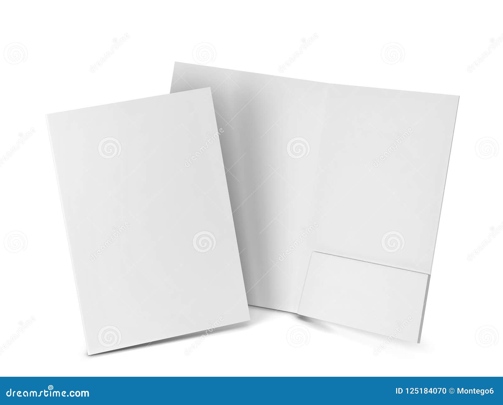 Blank paper folder mockup stock illustration. Illustration of file ...