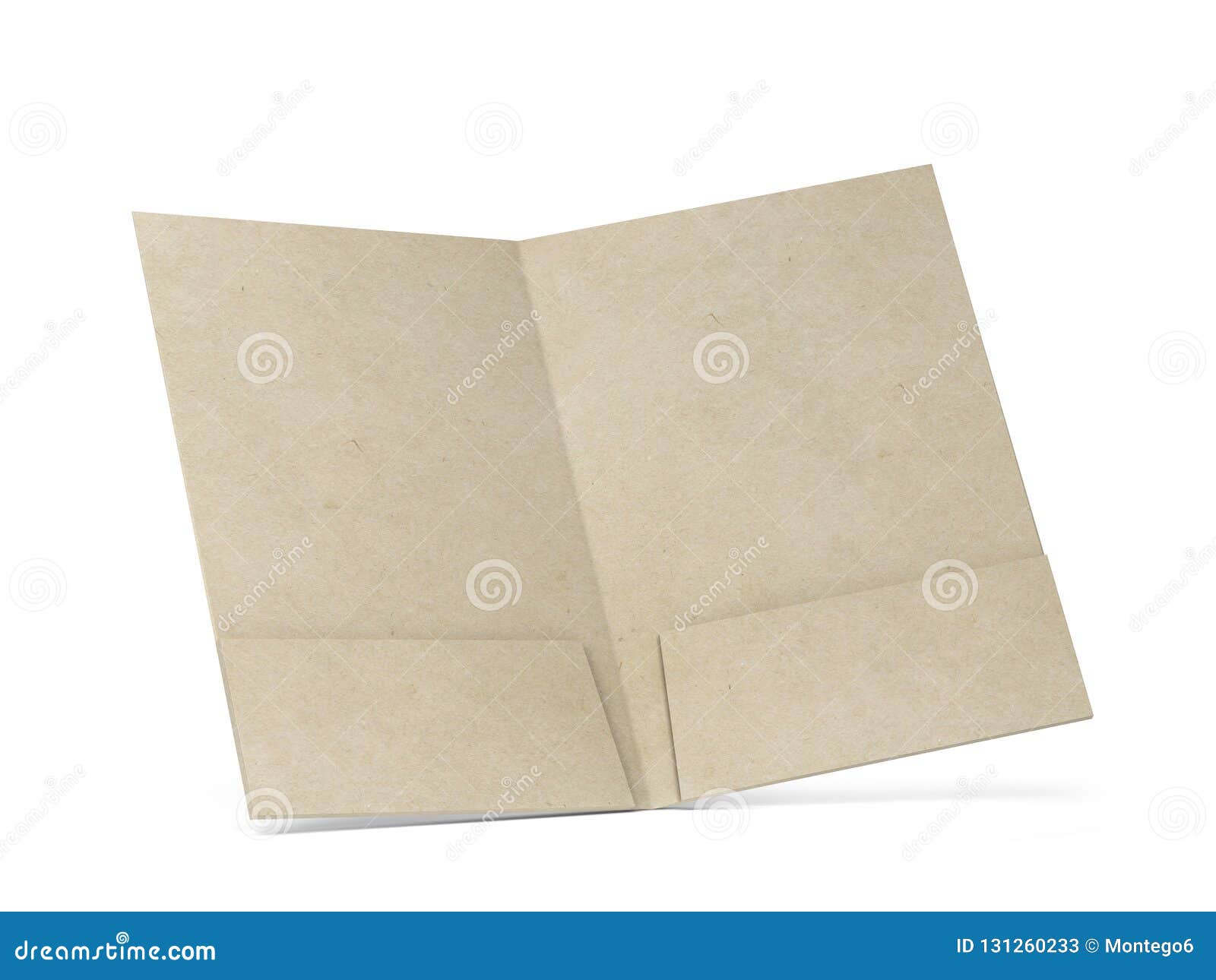 Blank paper folder mockup stock illustration. Illustration of ...