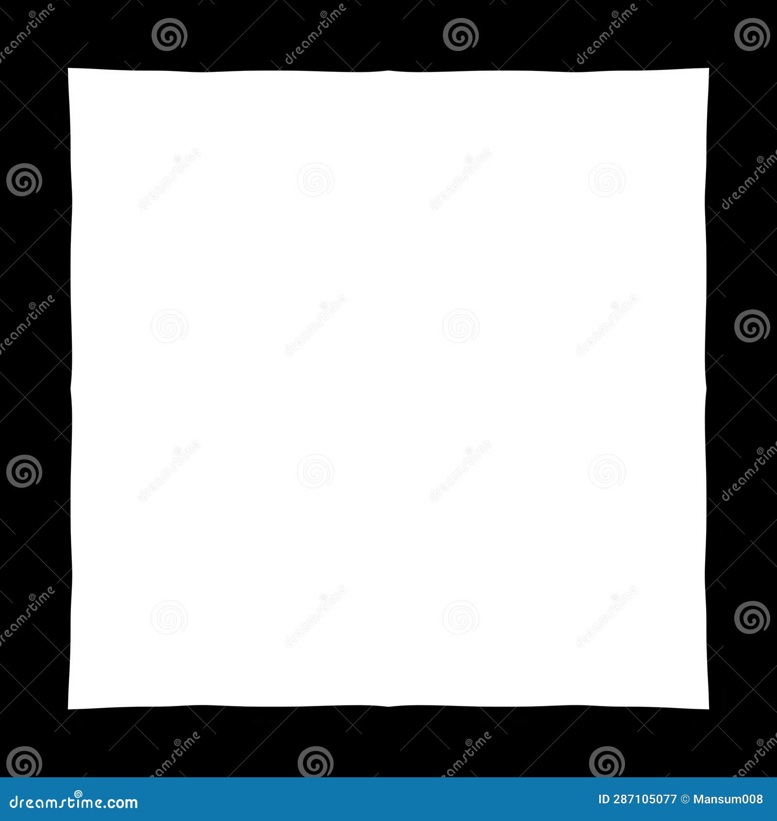 Blank Paper Frame Isolated on White Stock Illustration - Illustration ...