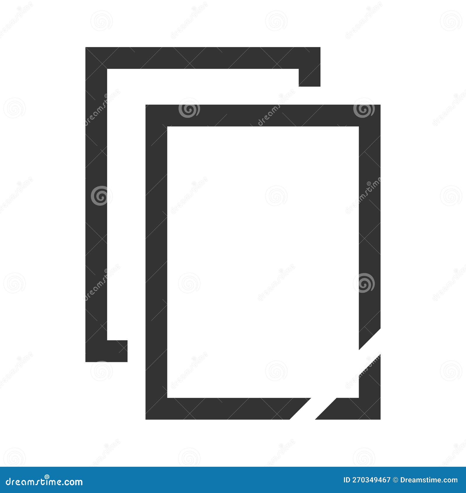 Blank paper icon stock illustration. Illustration of vector - 270349467