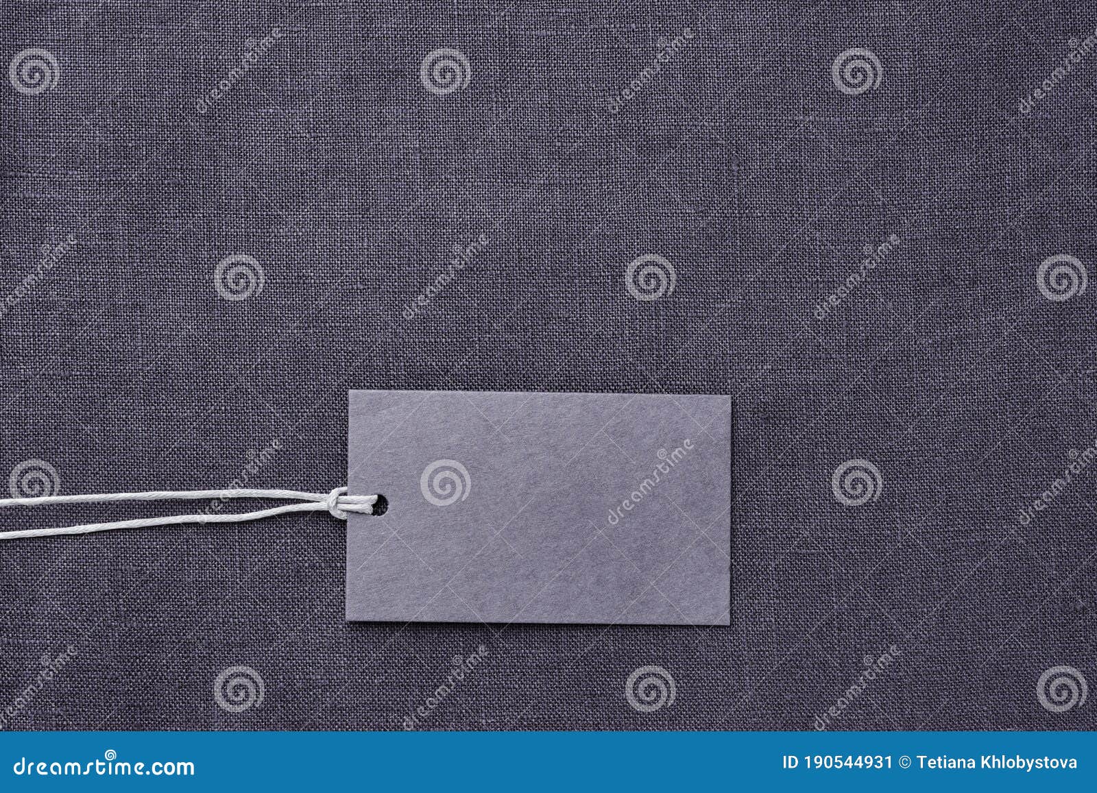 Label On Linen Fabric Background. 100 Percent Organic Materia Stock ...