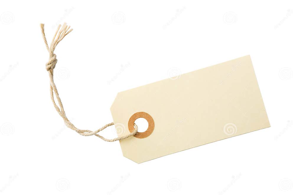 Blank Paper Label Tag stock image. Image of path, name - 10972185