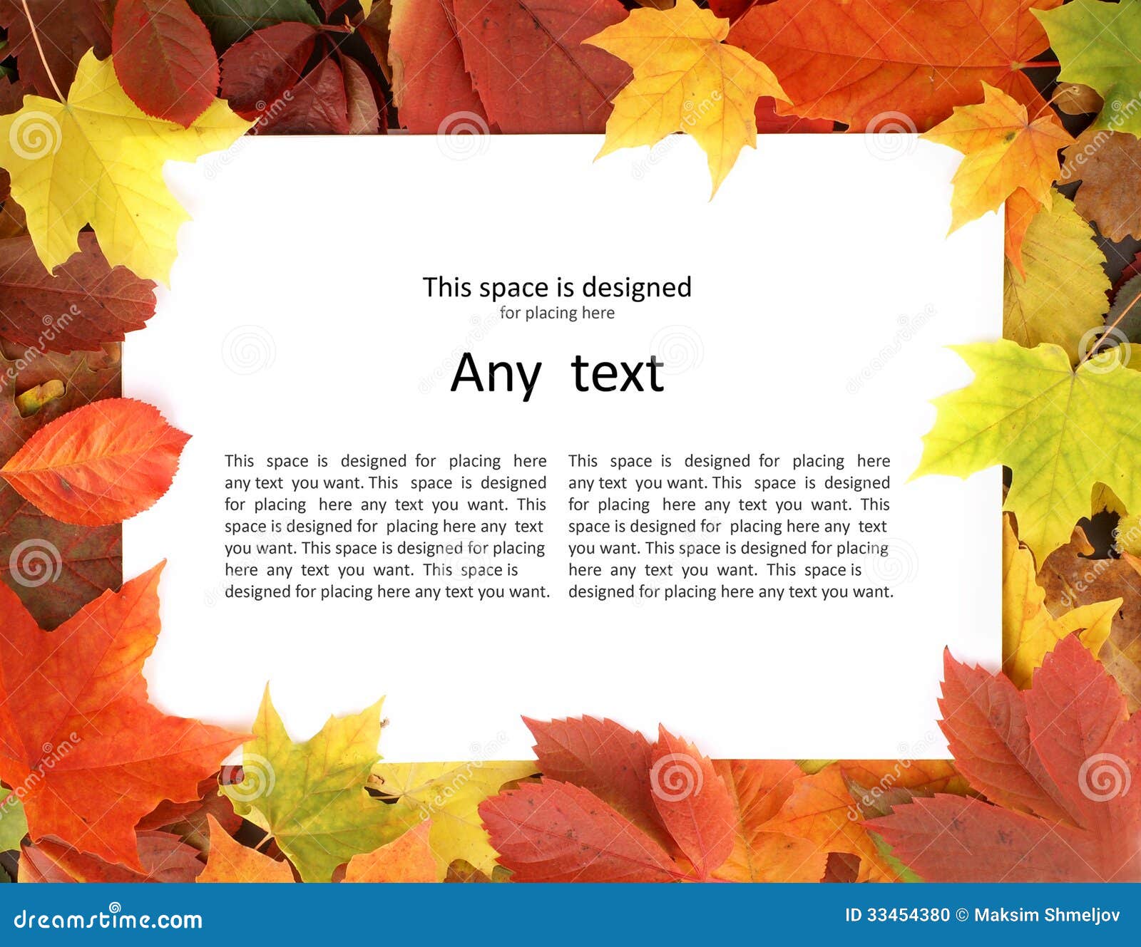 A Blank Paper Lying on Fallen Autumn Leaves Stock Photo - Image of leaf ...