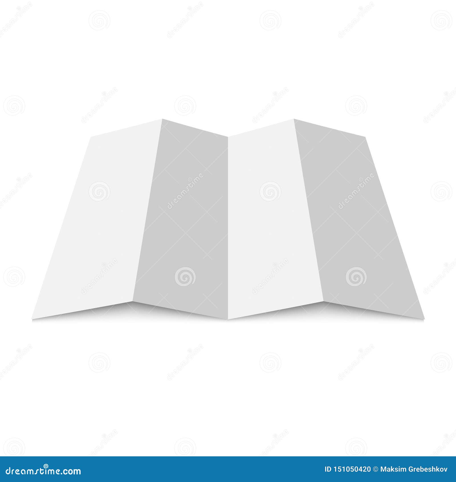 Blank paper map stock illustration. Illustration of news - 151050420