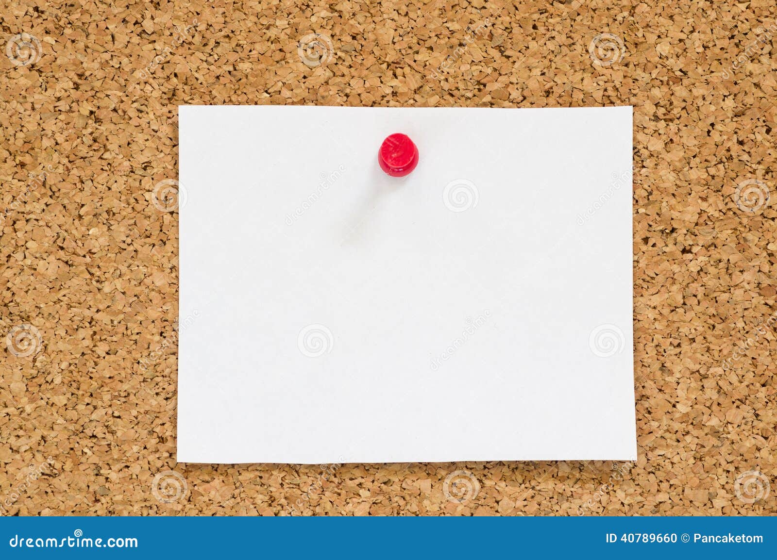 Blank Paper Note on Board stock photo. Image of blank - 40789660