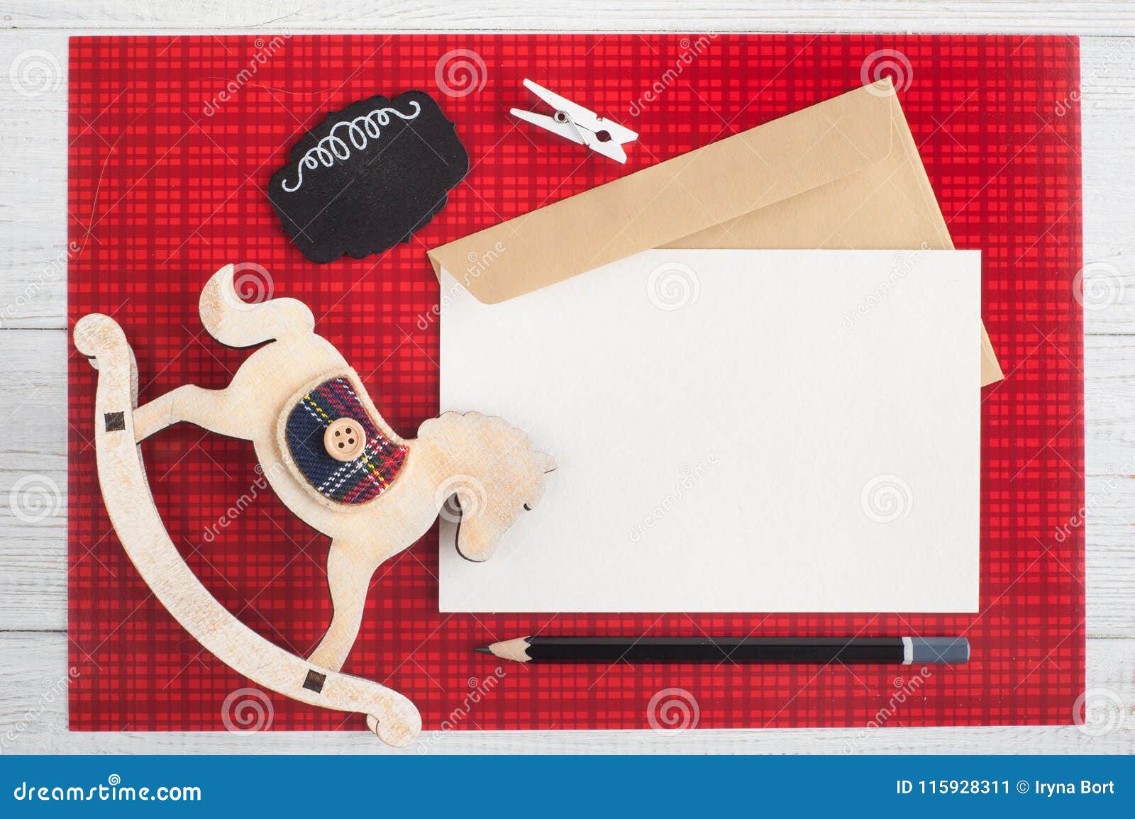 Blank Paper Note, Craft Envelope on Red Stock Image - Image of envelope ...
